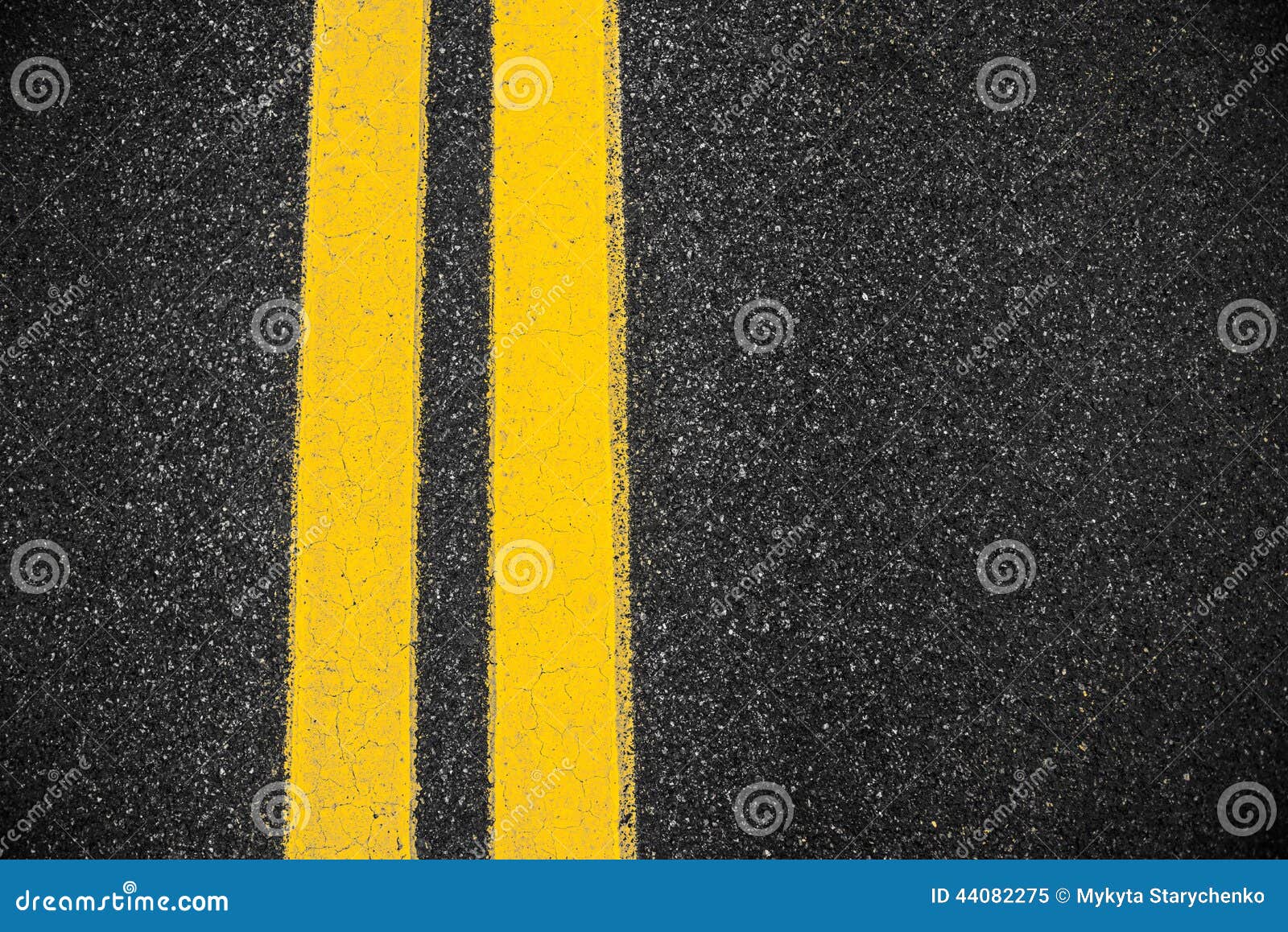 Highway Asphalt Surface With Two Yellow Lines. Royalty-Free Stock ...