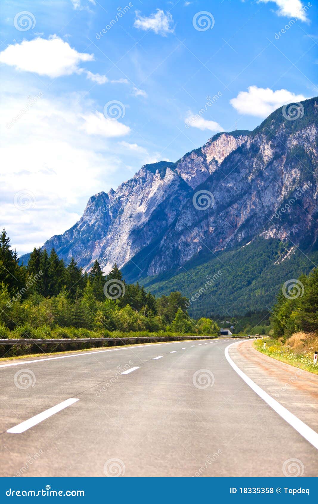 Highway In Austrian Alps Royalty Free Stock Photos - Image: 18335358