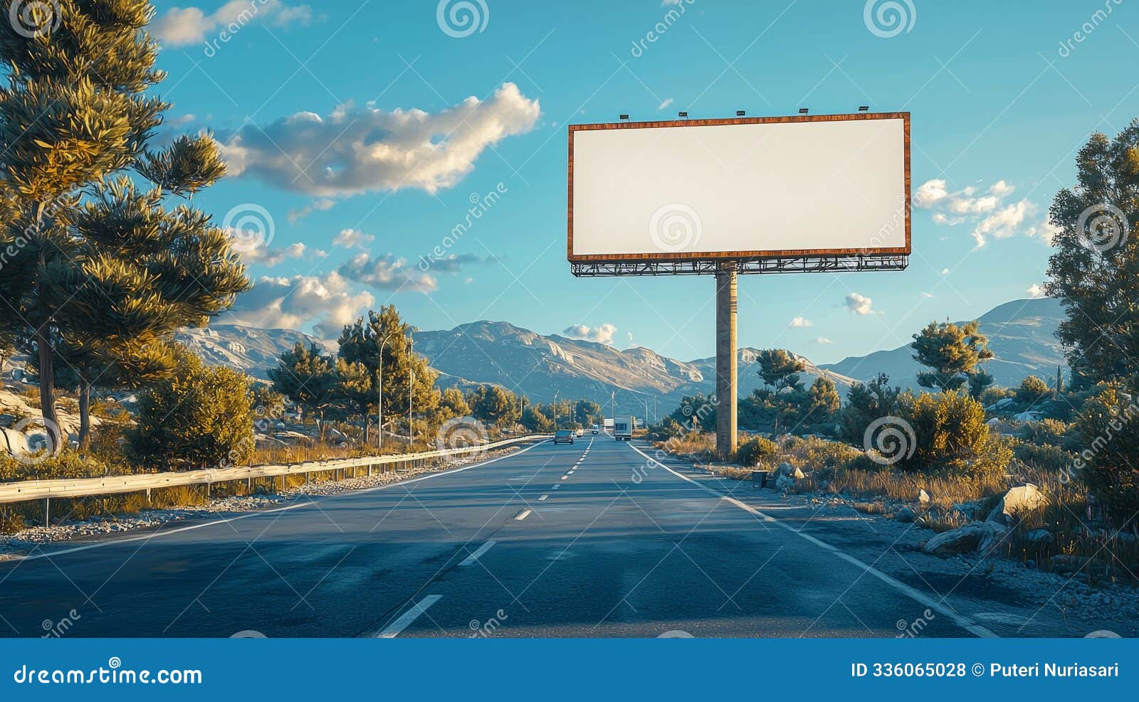 Highway Billboard Mockup for Large-scale Advertising or Event Promotion ...