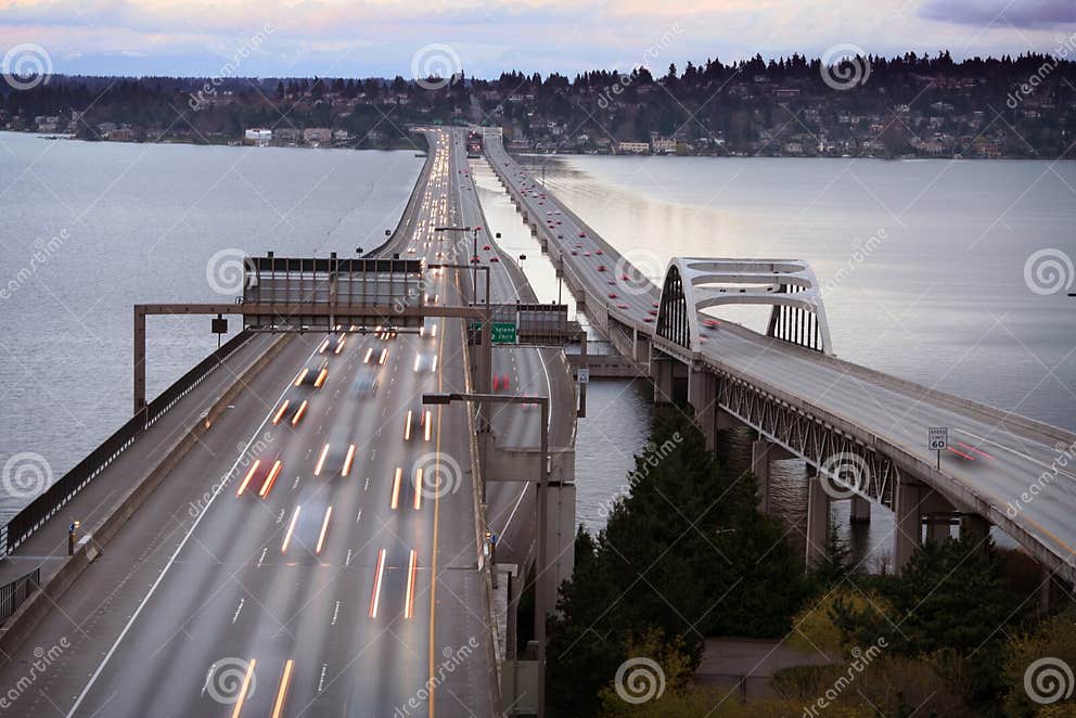 Highway Bridge stock photo. Image of traffic, light, seattle - 636068