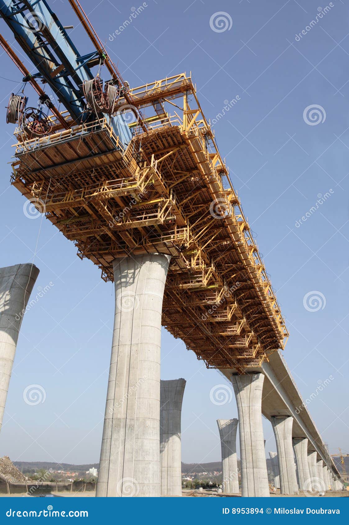 Highway bridge stock photo. Image of highway, grey, blue - 8953894