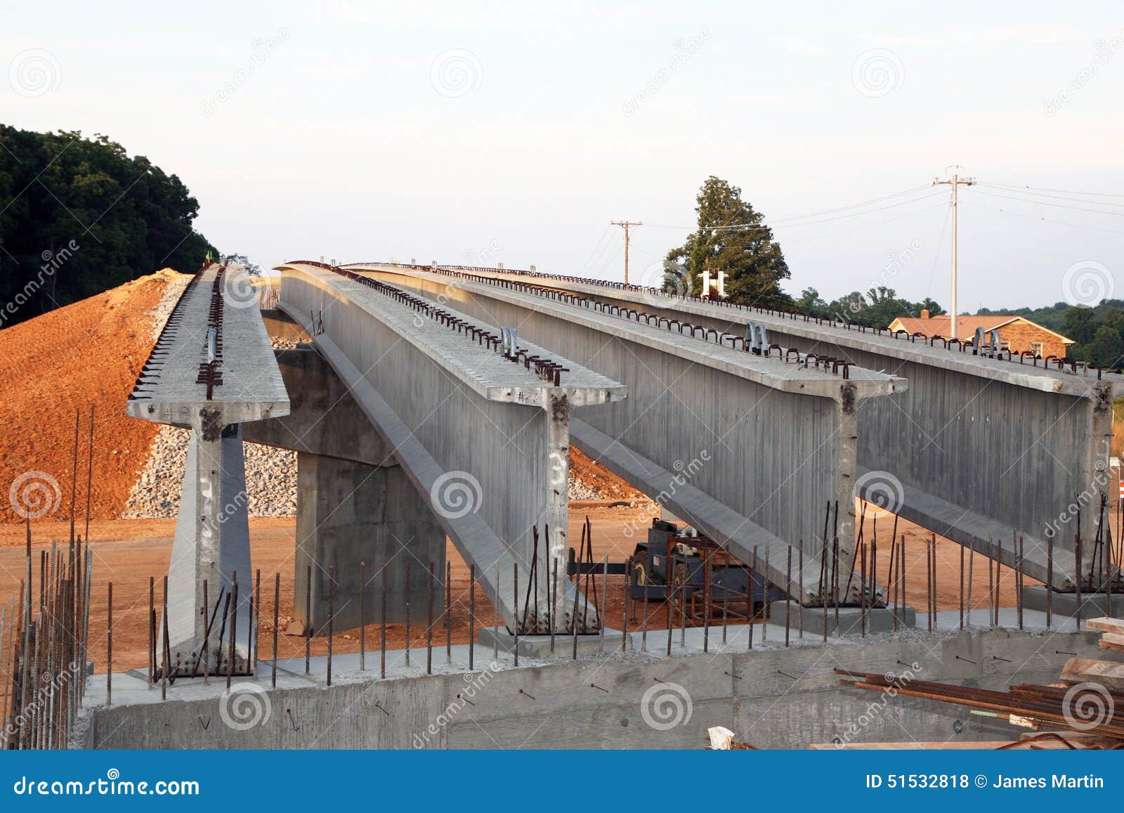 Highway Bridge Construction Stock Photo - Image of architecture, cement ...