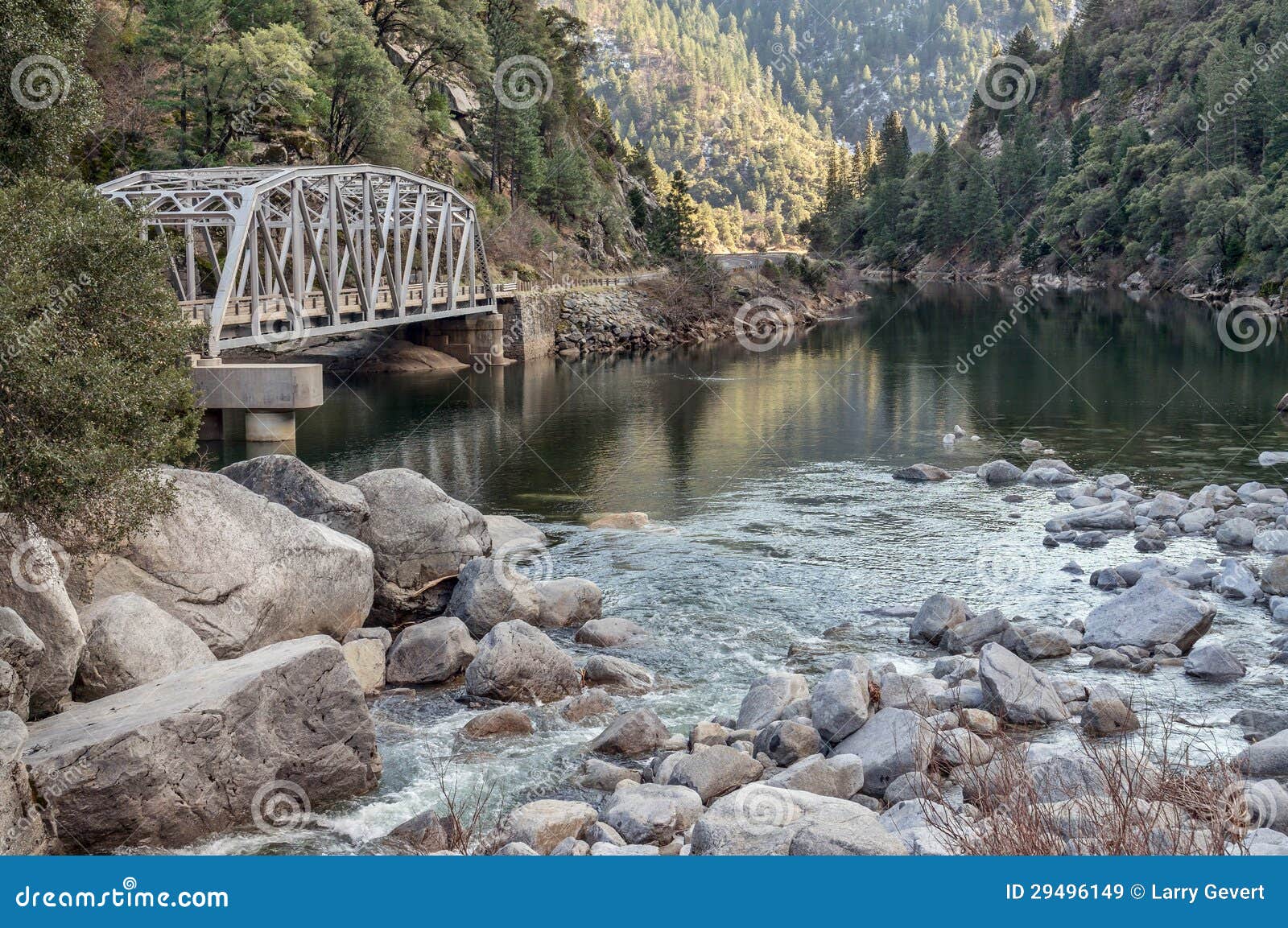 Highway Bridge in the Feather River Canyon Stock Image - Image of ...