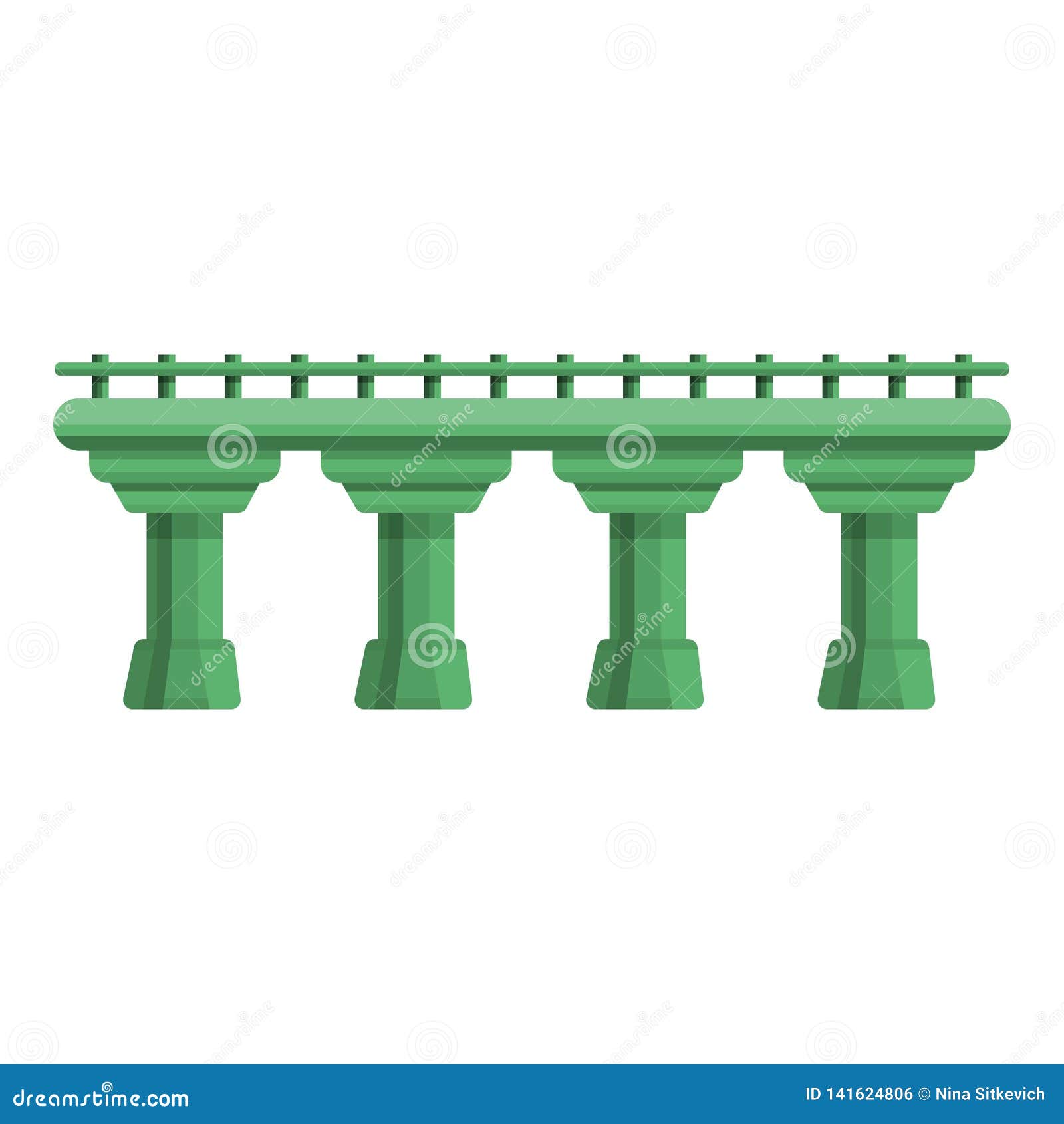 Highway Bridge Icon, Cartoon Style Stock Vector - Illustration of icon ...