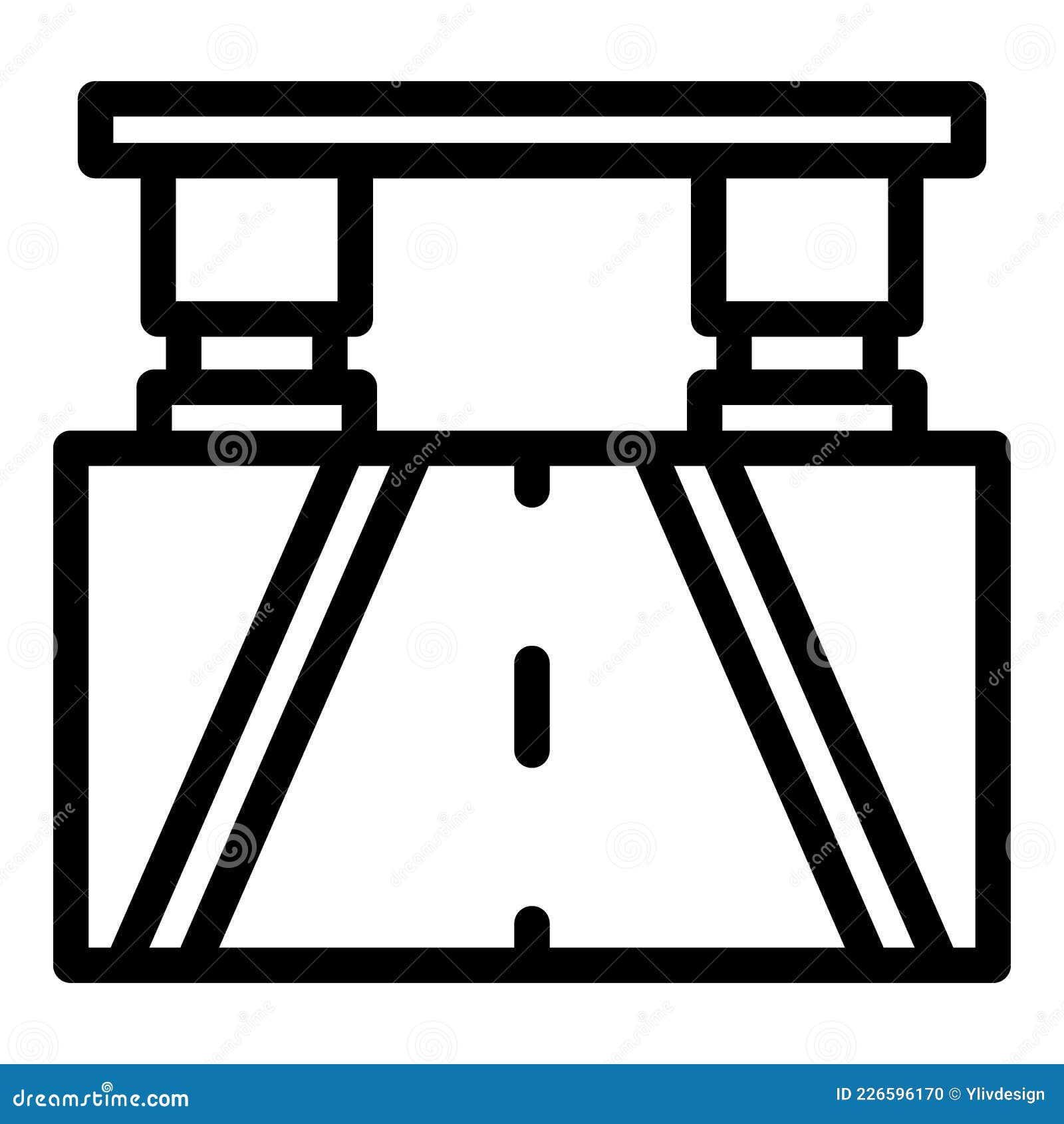 Highway Bridge Icon Outline Vector. Road Perspective Stock Vector ...