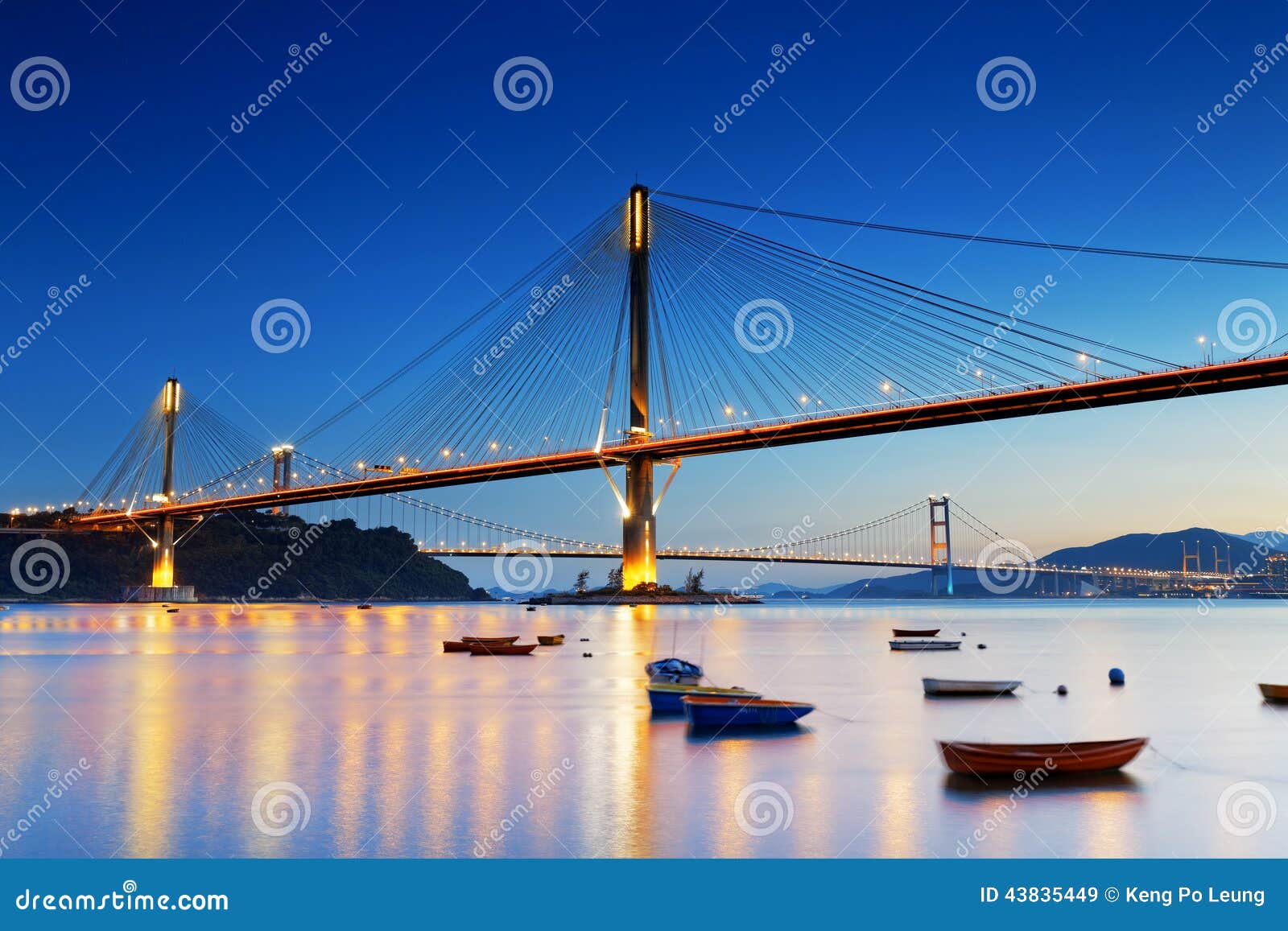 Highway bridge at night stock image. Image of architecture - 43835449
