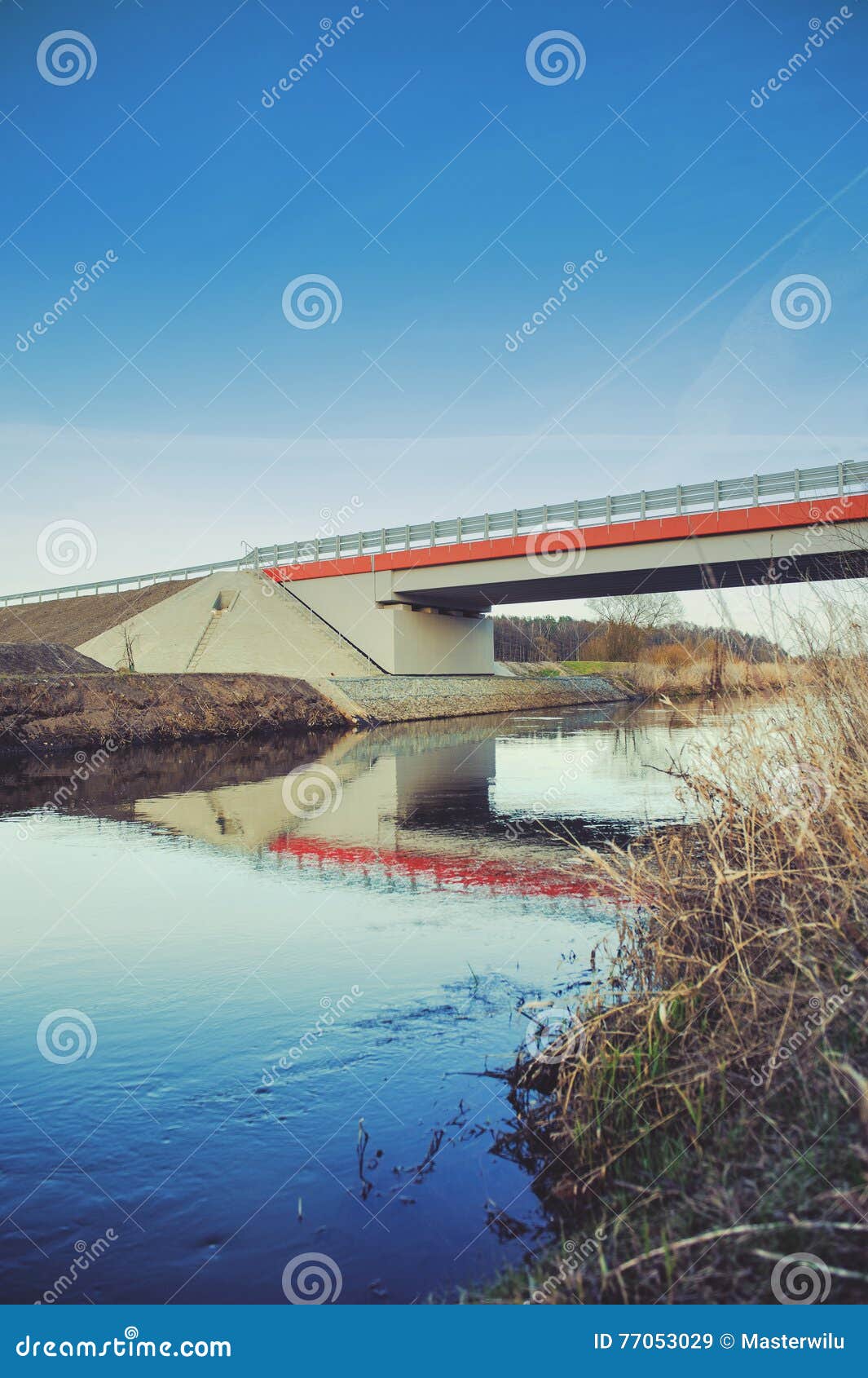 Highway Bridge Over the River Stock Image - Image of pattern, bridge ...