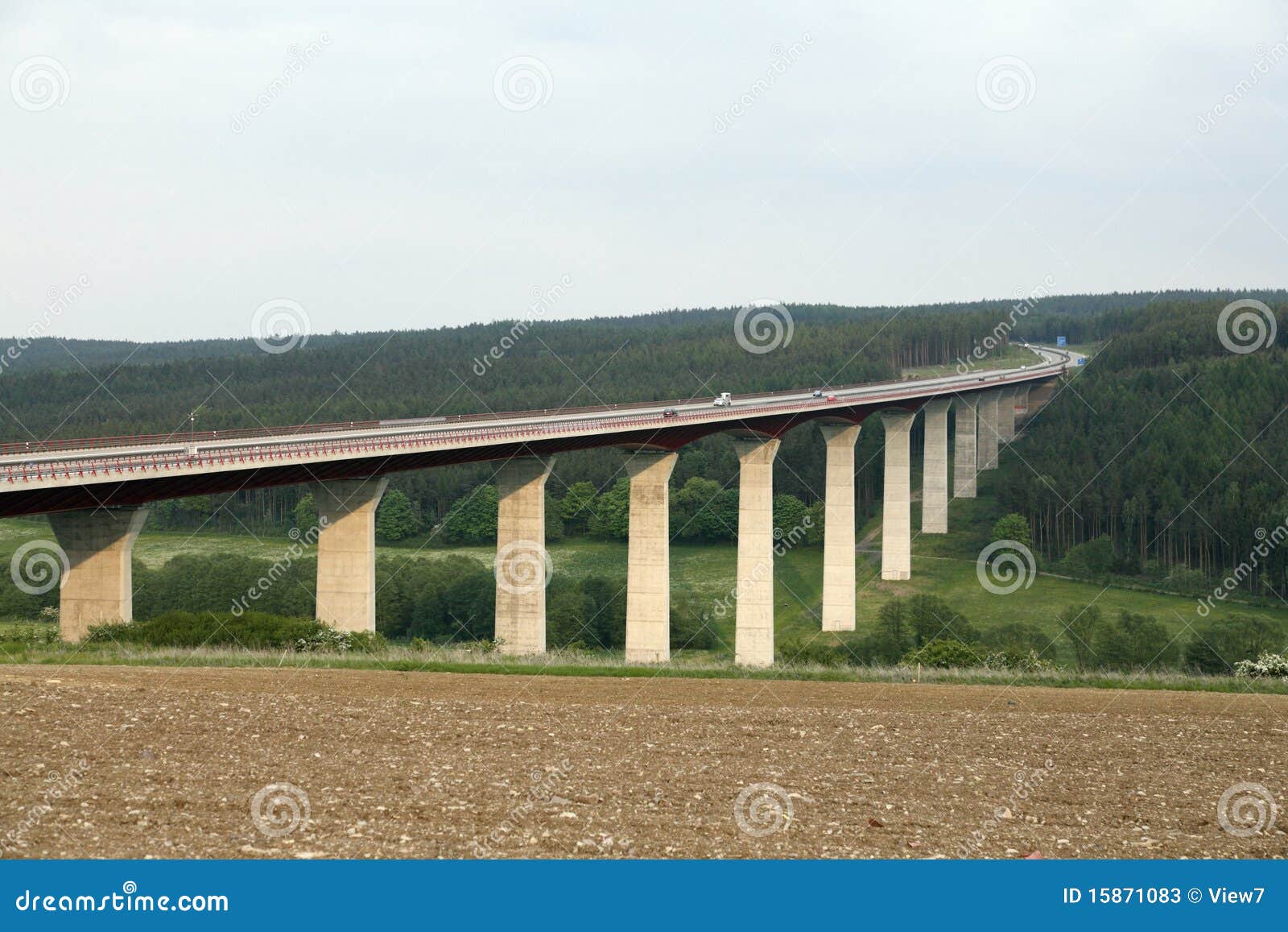 Highway bridge over valley stock image. Image of distance - 15871083