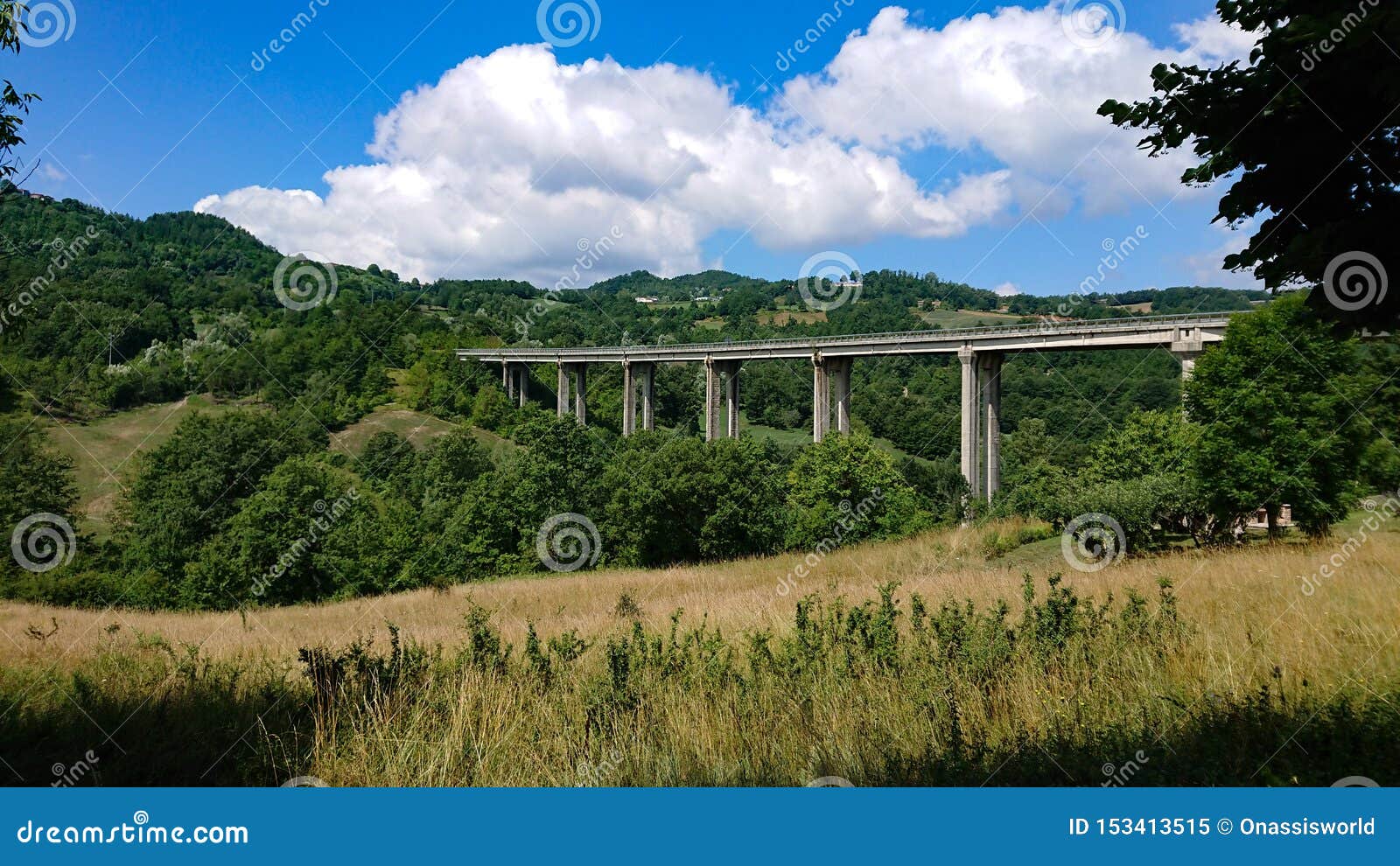 Highway Bridge Over a Valley Stock Image - Image of architecture ...