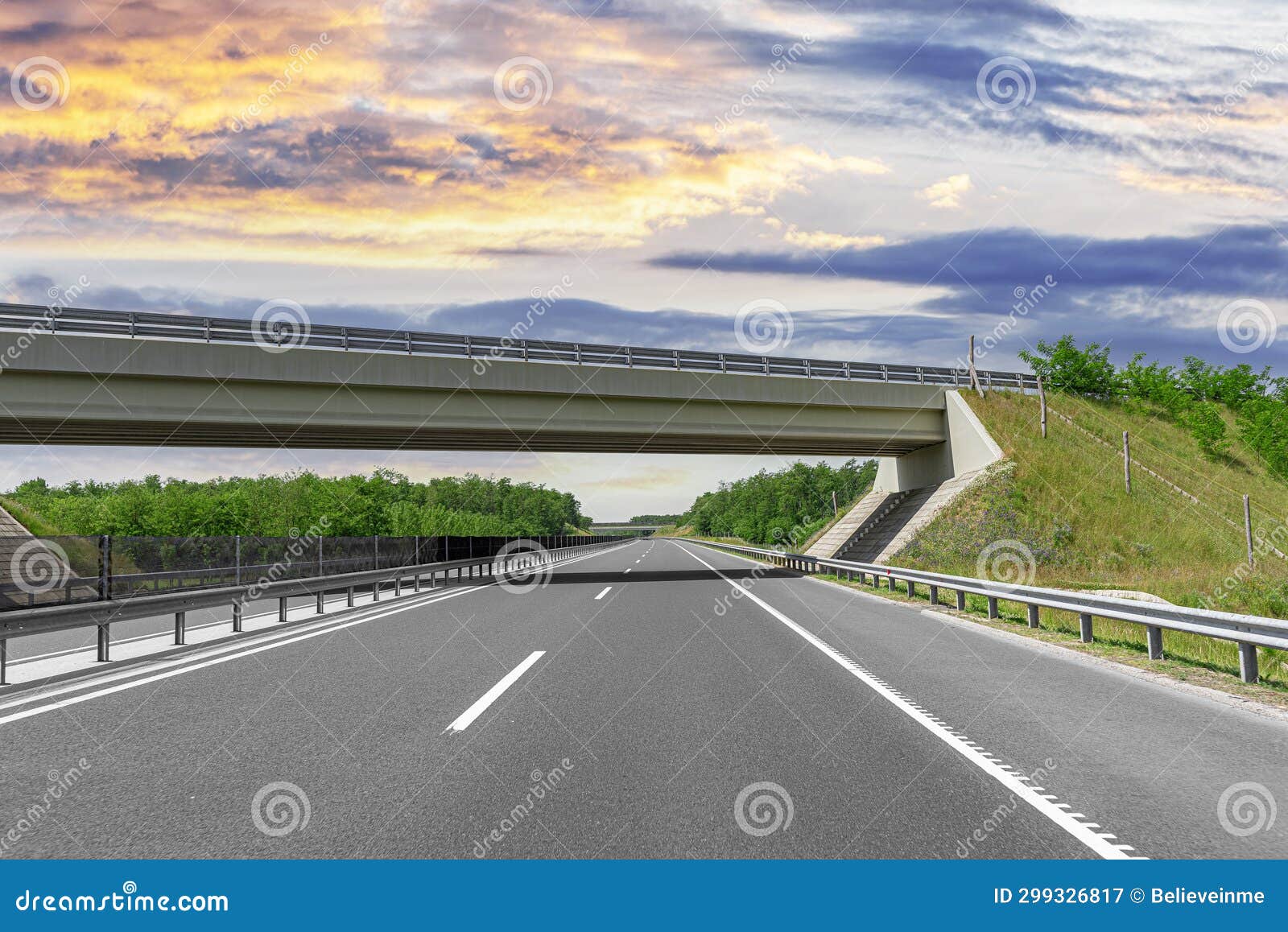 Bridge on the road. stock image. Image of trip, stress - 299326817
