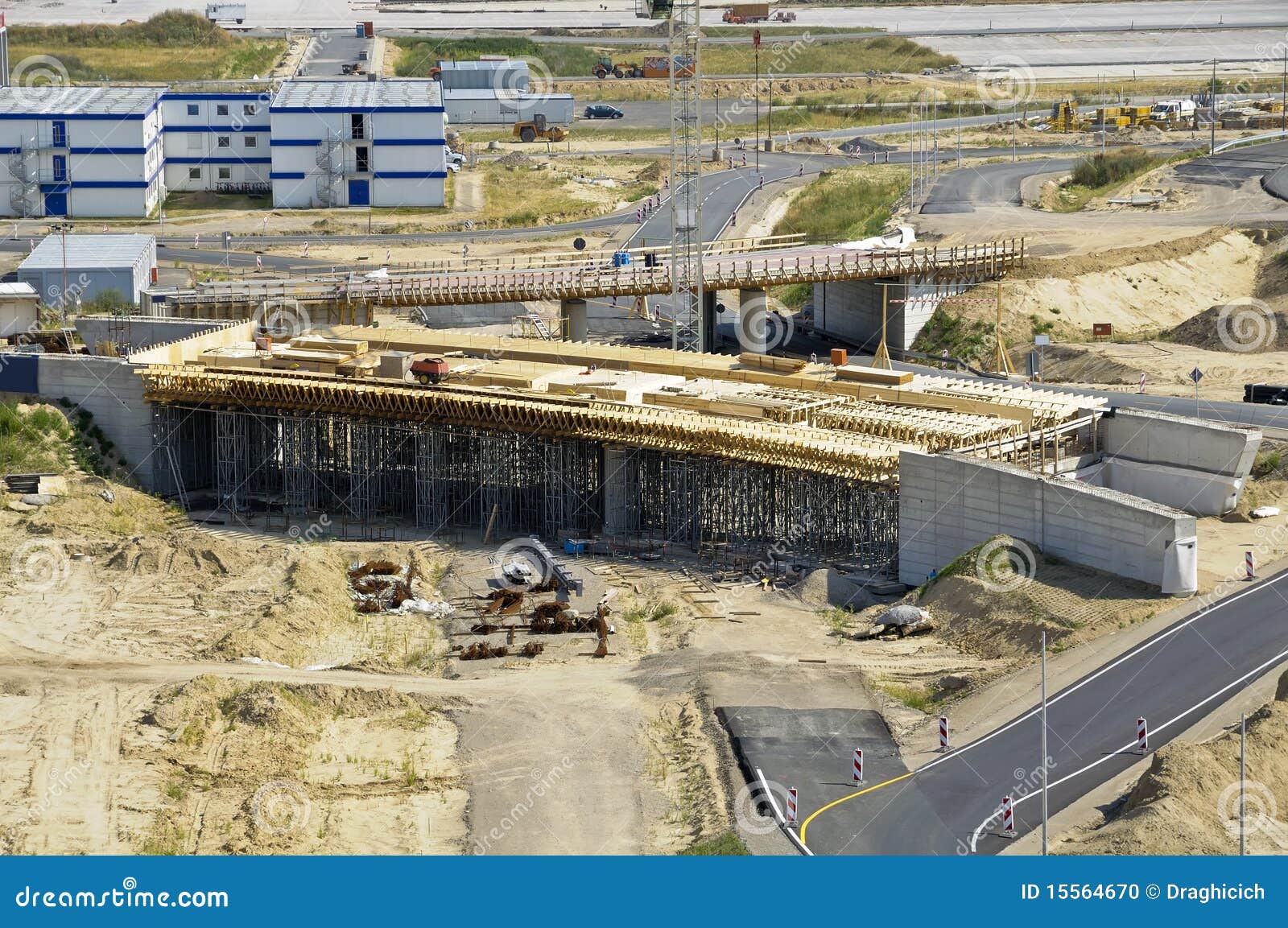 Highway Bridge Construction Over Kiel Kanal By Rade. Rade High Bridge ...