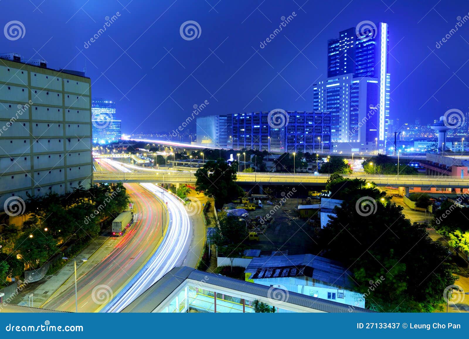 Highway in city stock image. Image of building, commercial - 27133437