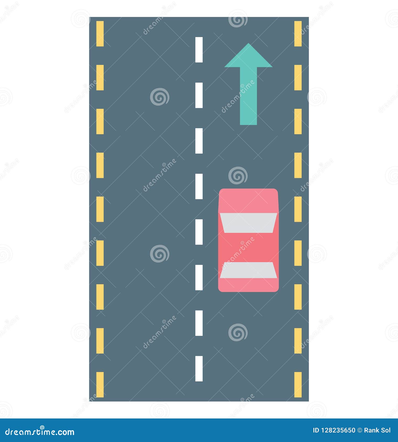 Highway Color Illustration Vector Icon Stock Vector - Illustration of ...