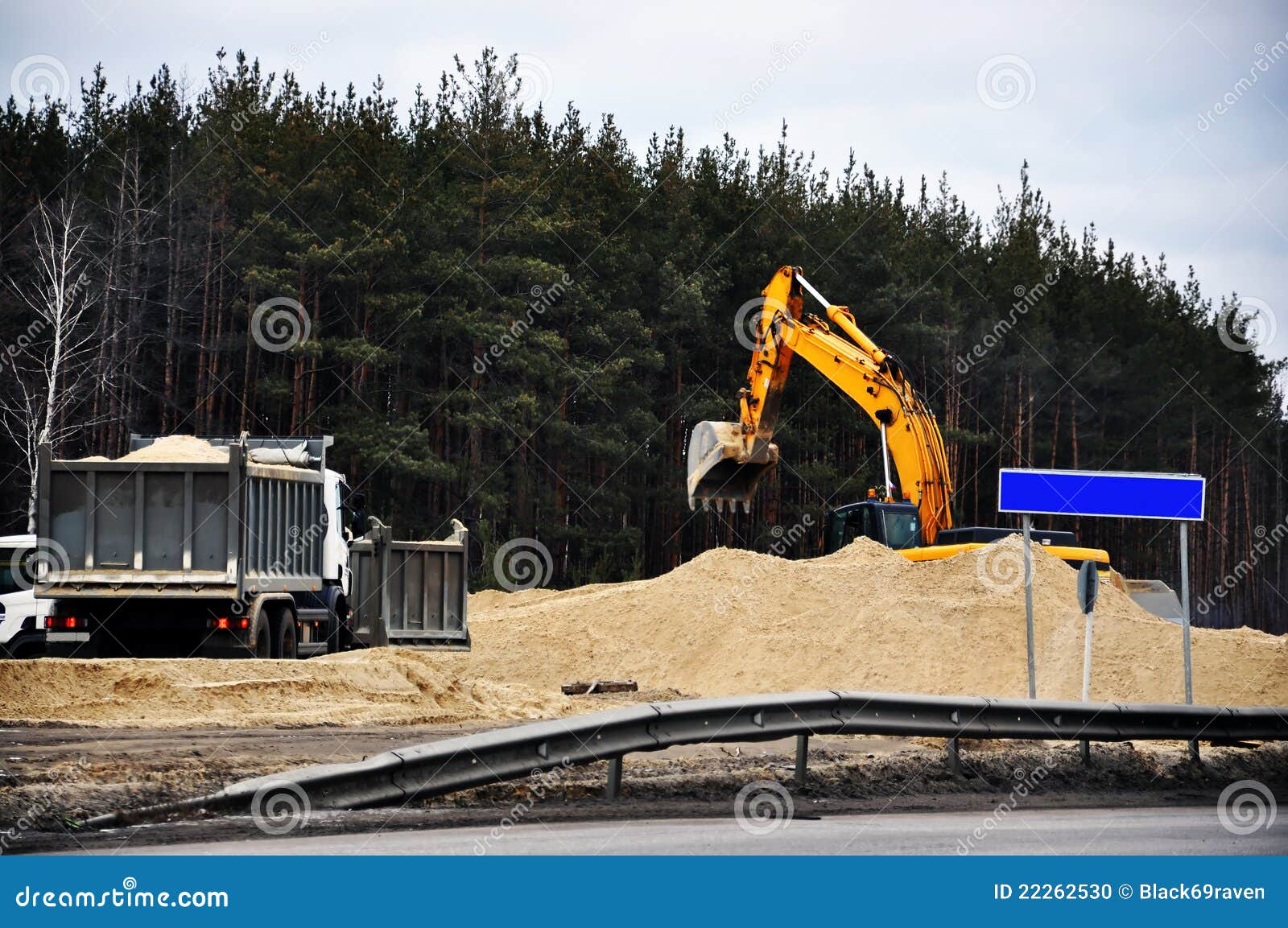 Highway construction stock photo. Image of construction - 22262530