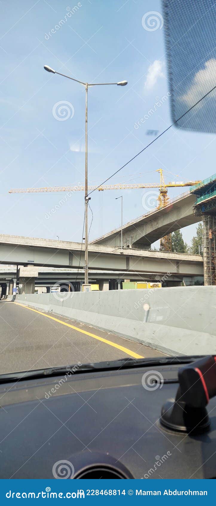 Highway Construction Project Stock Photo - Image of freeway, overpass ...