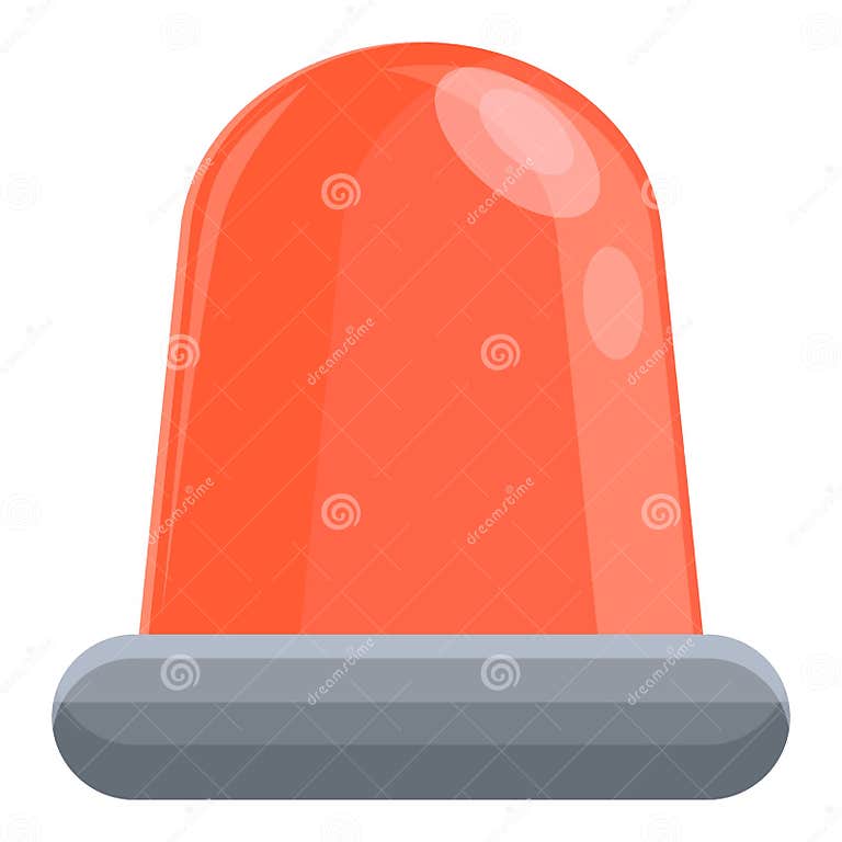 Highway Construction Red Flashlight Icon, Cartoon Style Stock Vector ...