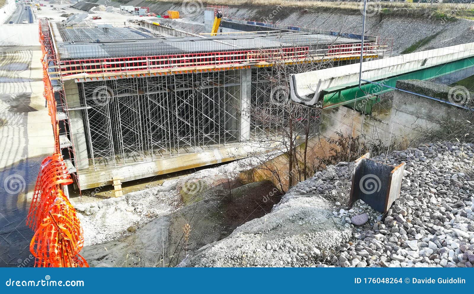 Highway Construction Site View. Civil Engineering Stock Photo - Image ...