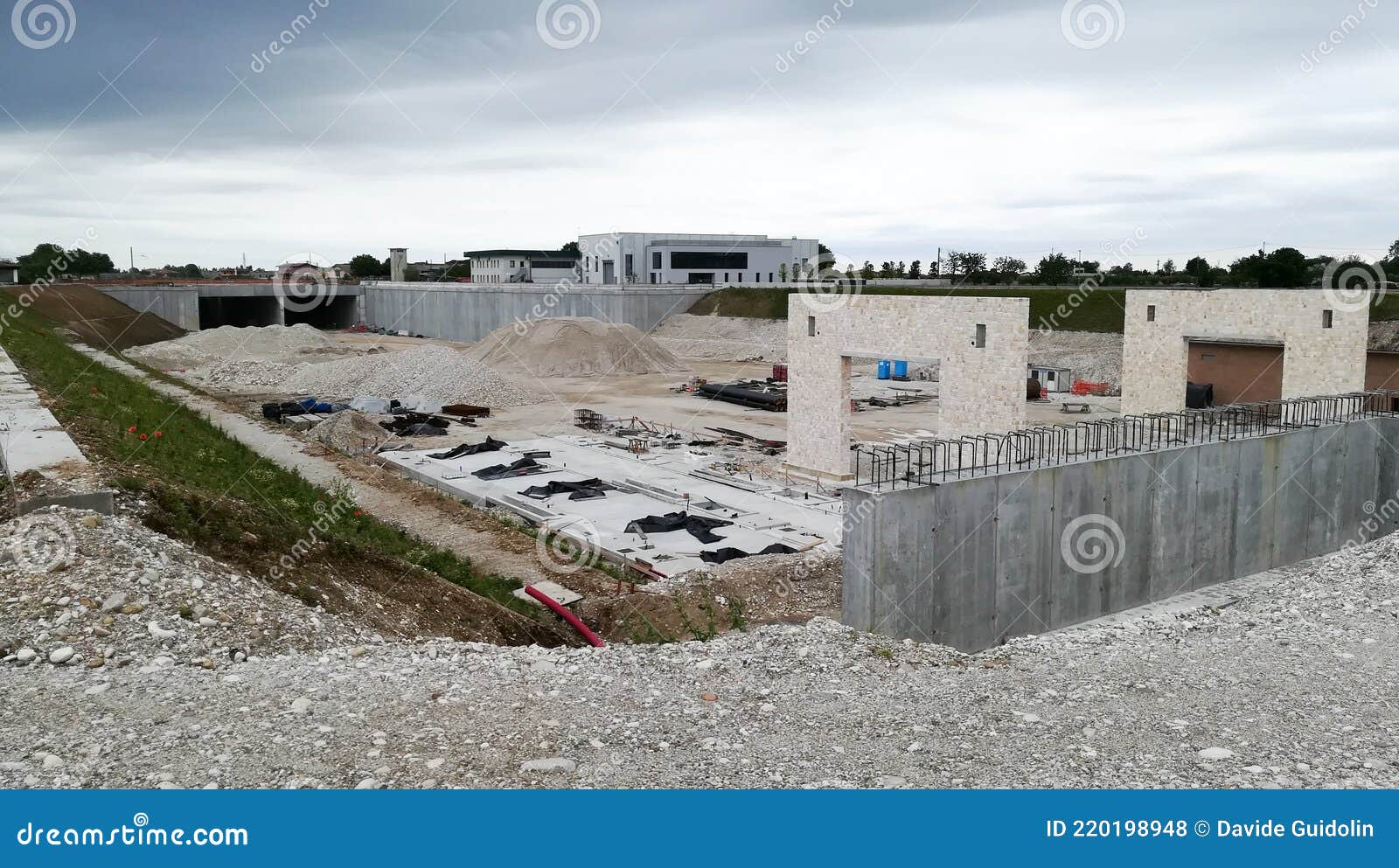 Highway Construction Site View. Civil Engineering Stock Photo - Image ...