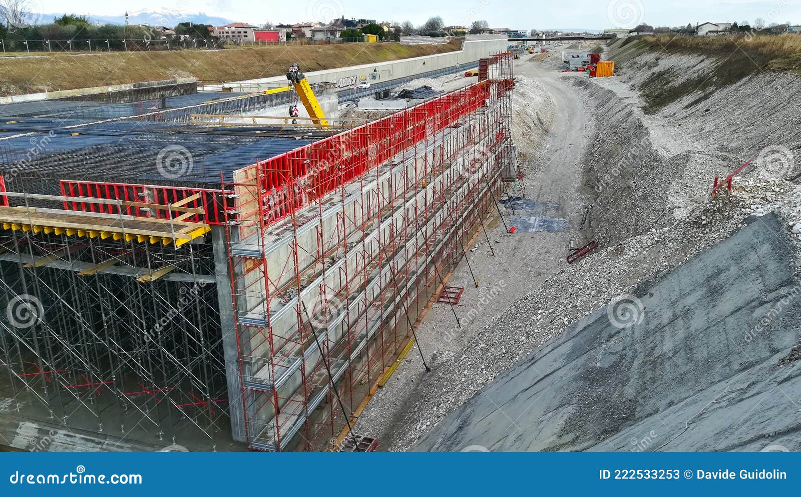 Highway Construction Site View. Civil Engineering Stock Image - Image ...