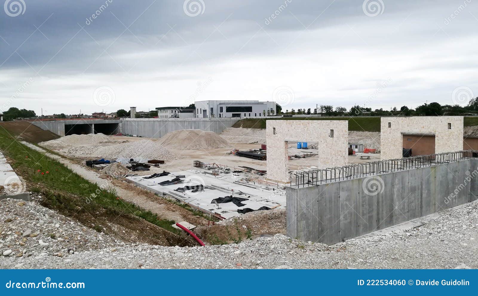 Highway Construction Site View. Civil Engineering Stock Photo - Image ...