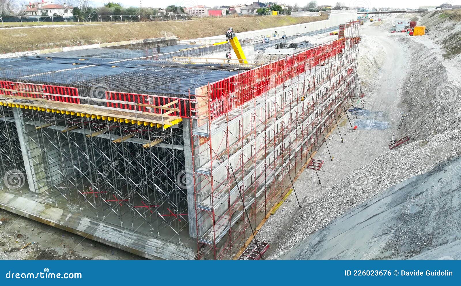Highway Construction Site View. Civil Engineering Stock Photo - Image ...