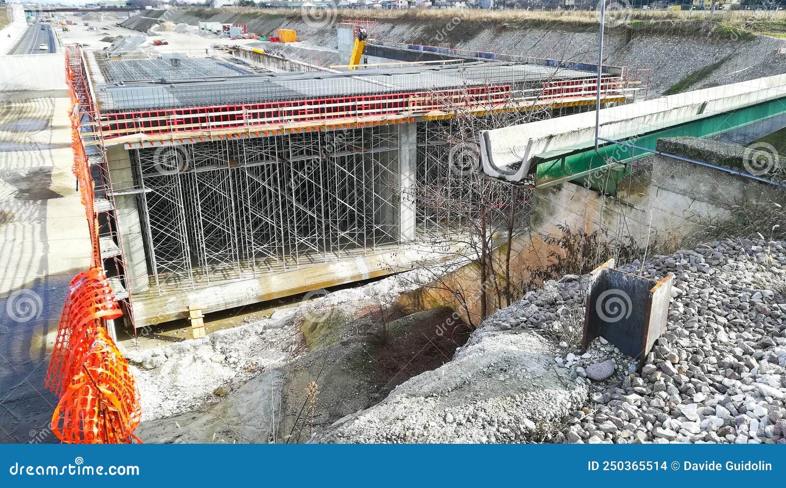 Highway Construction Site View. Civil Engineering Stock Photo - Image ...