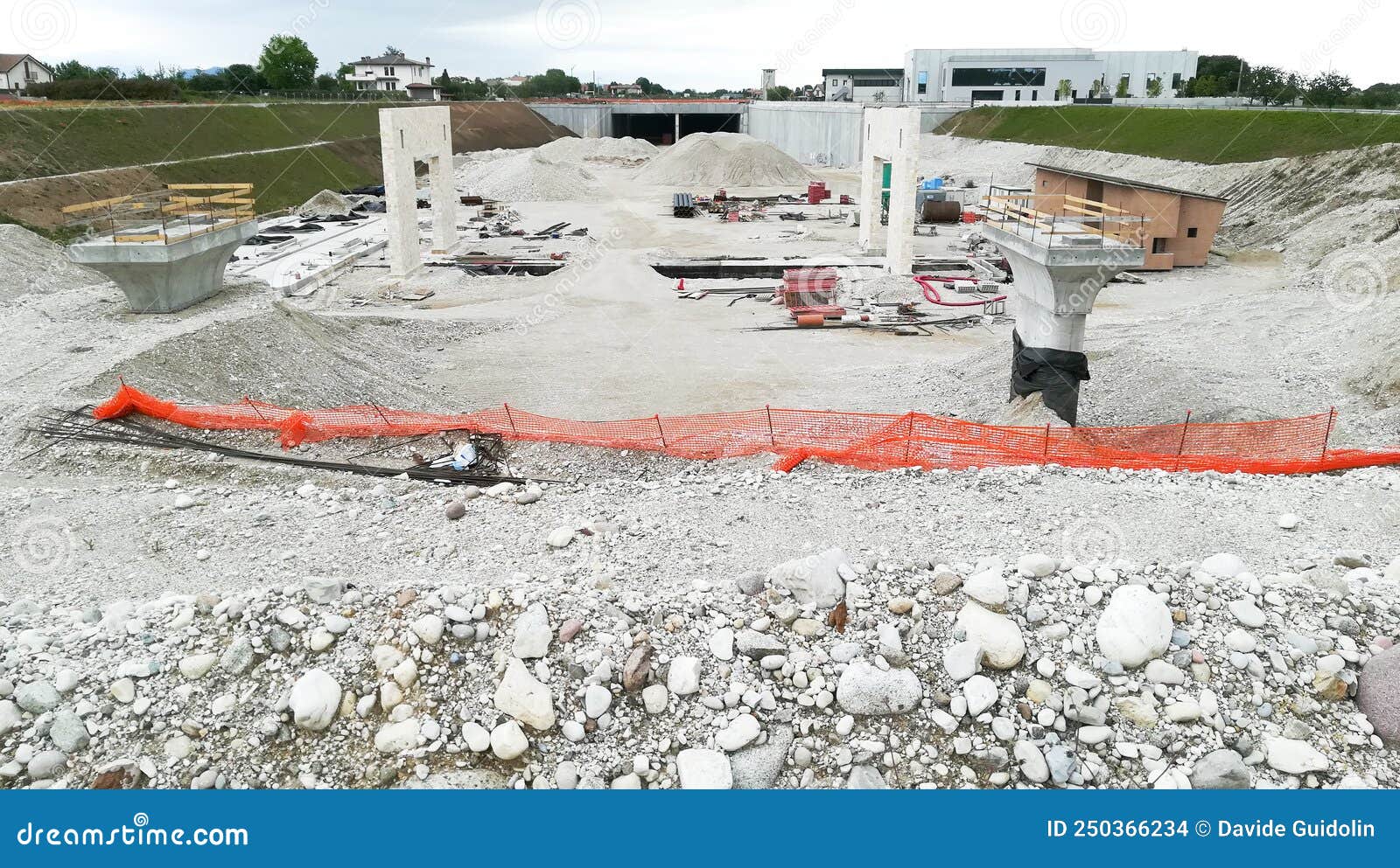 Highway Construction Site View. Civil Engineering Stock Photo - Image ...