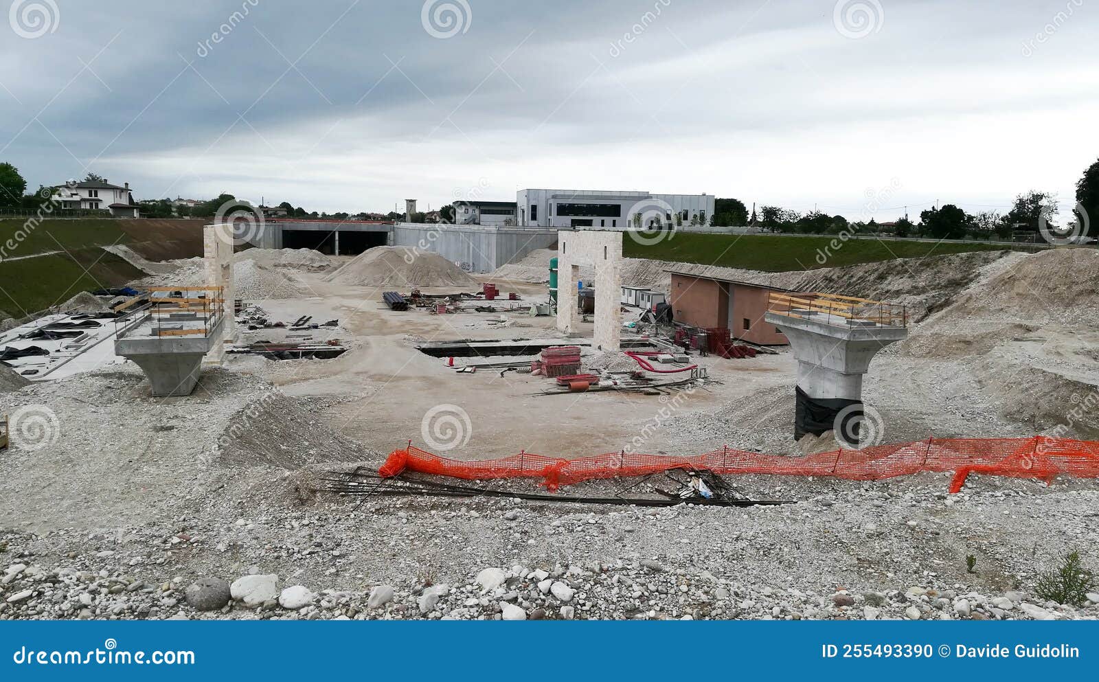 Highway Construction Site View. Civil Engineering Stock Photo - Image ...
