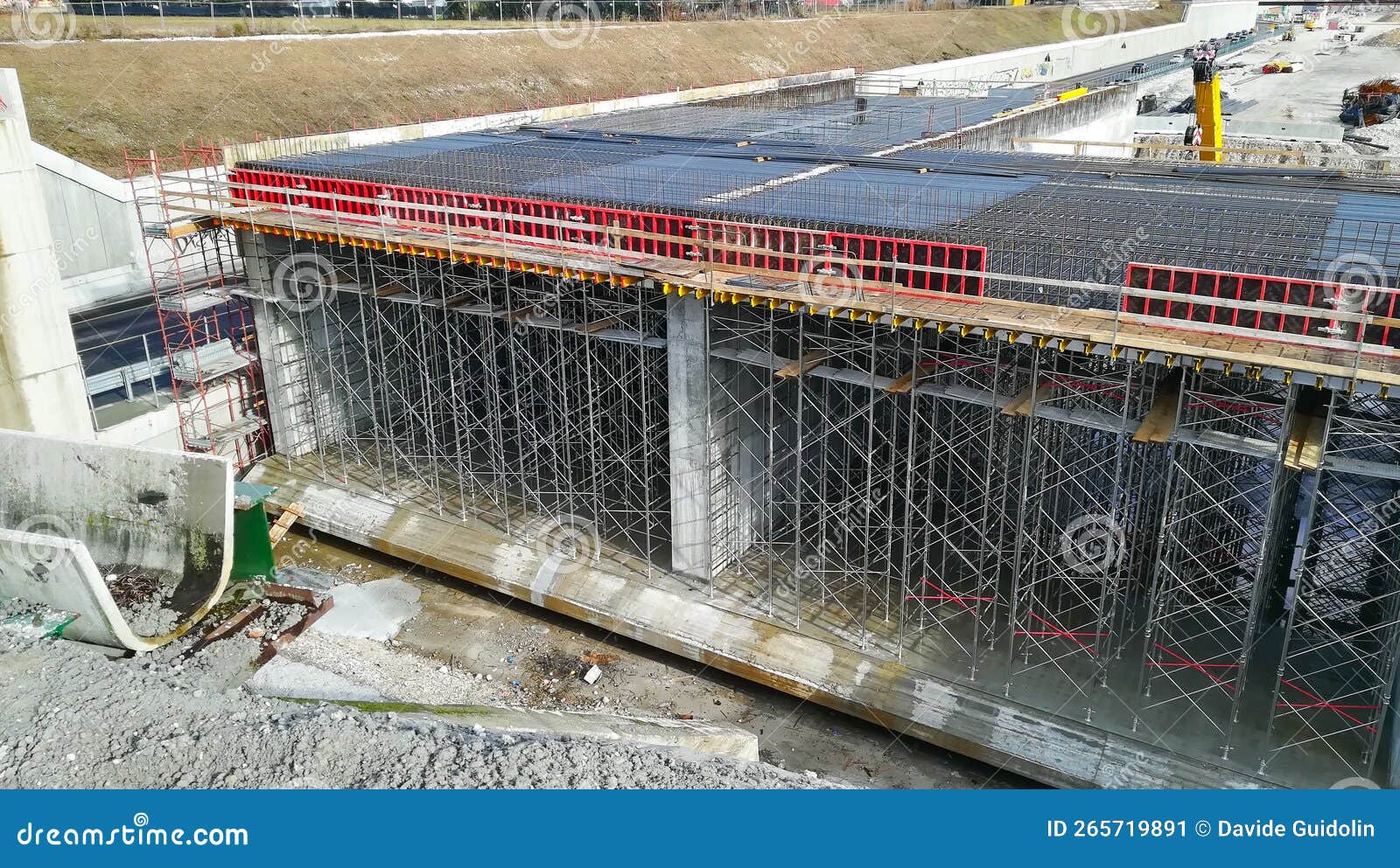 Highway Construction Site View. Civil Engineering Stock Image - Image ...