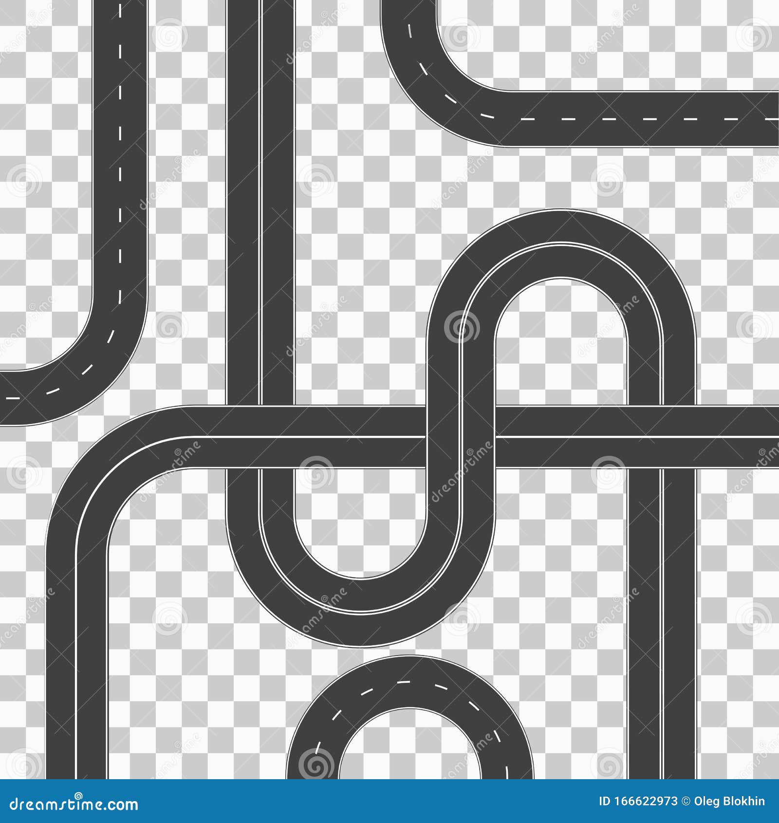Highway Construction is a Top View of the Elements.Vector Illustration ...