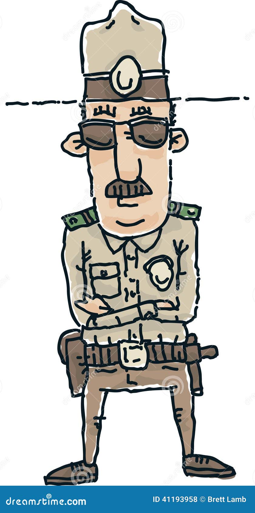 Highway Cop stock illustration. Illustration of professional - 41193958