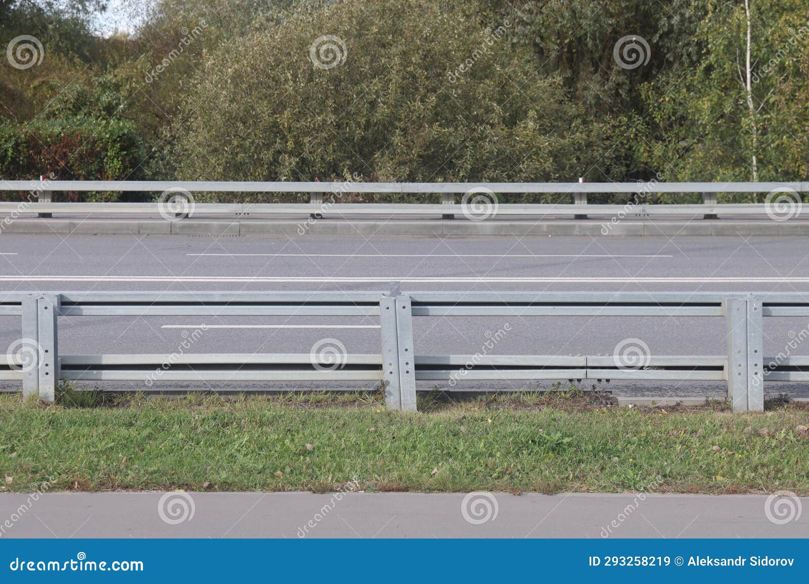 Highway in the Countryside with a White Fence on the Side Stock Image ...