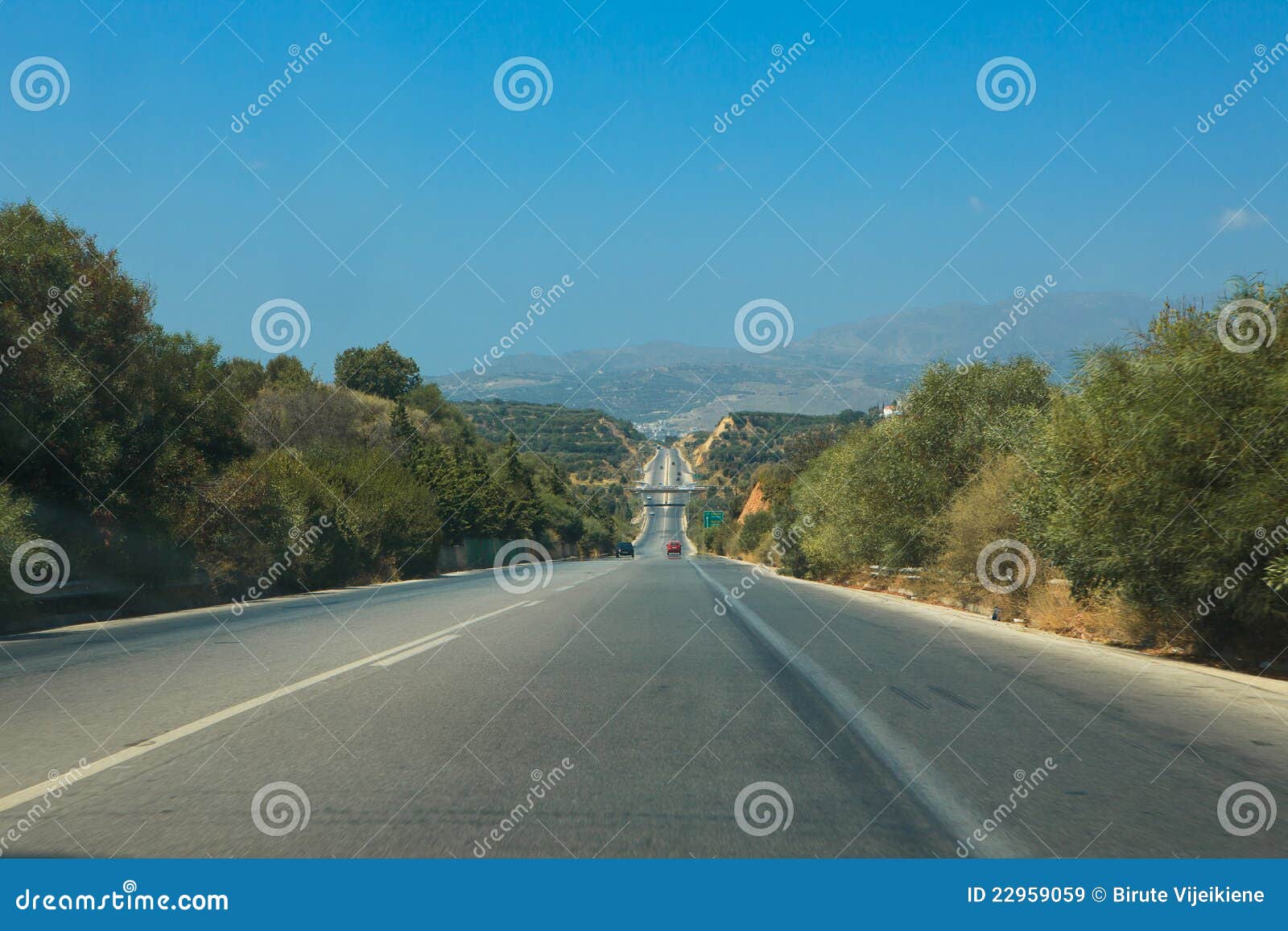 Highway in Crete stock image. Image of transportation - 22959059