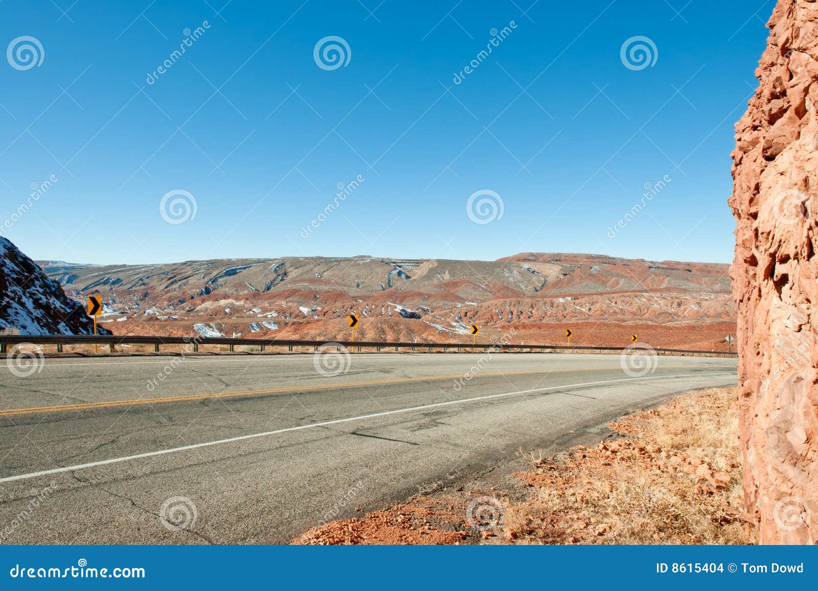 Highway Curve stock photo. Image of desert, turning, america - 8615404