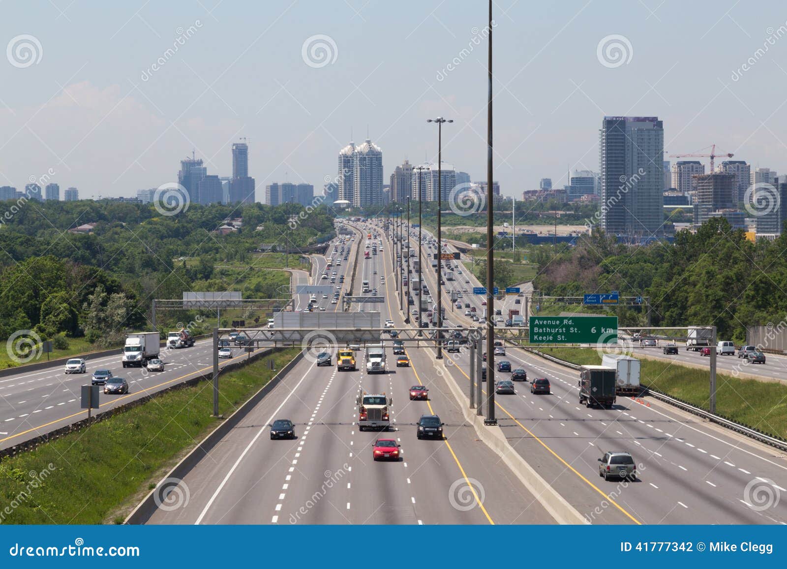 Highway 401 during the day stock photo. Image of cars - 41777342
