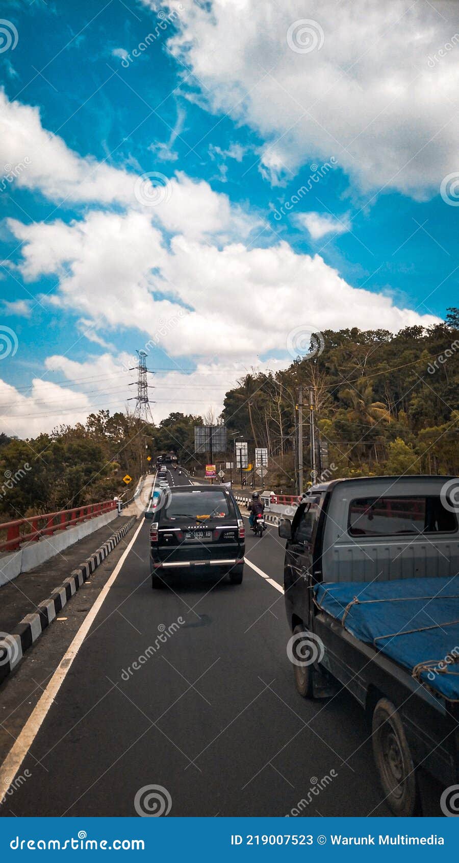Highway during the Day when the Weather is Hot and Skies are Clear ...