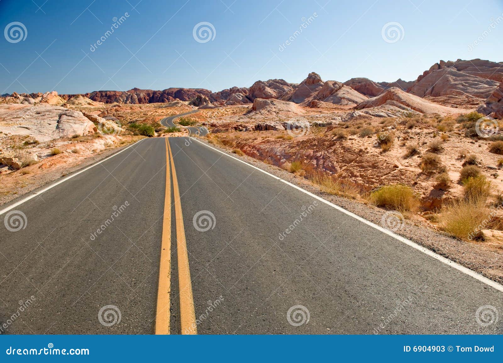 Highway through desert stock image. Image of infrastructure - 6904903