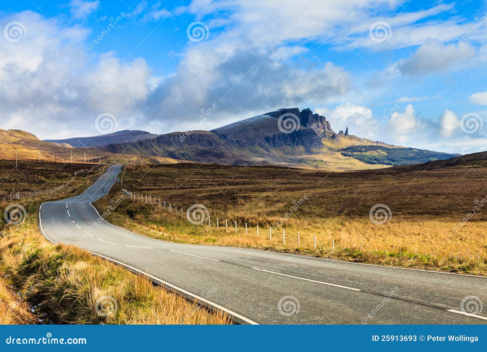 Highway through a Desolate Landscape Stock Image - Image of freeway ...