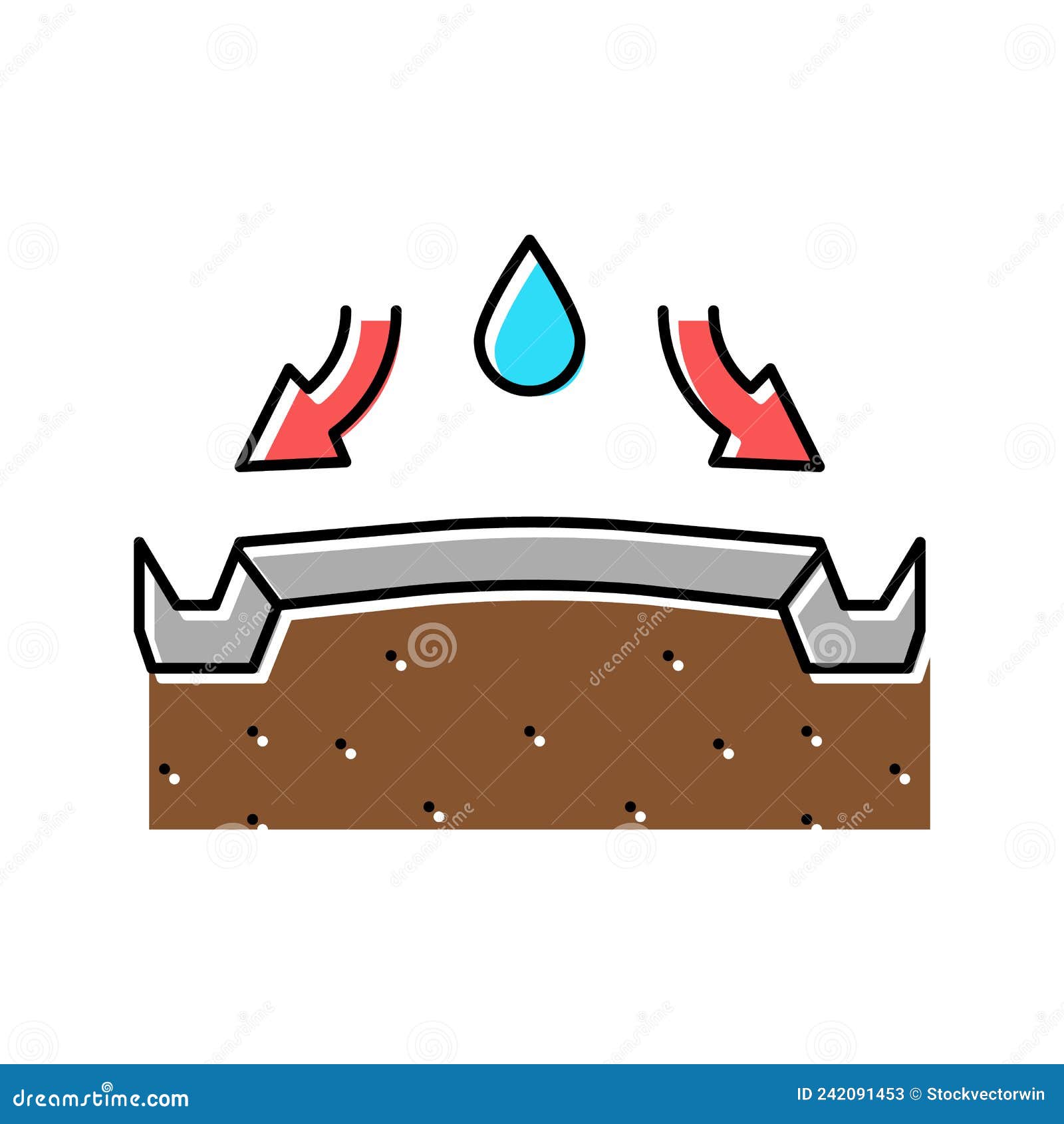 Highway Drainage System Color Icon Vector Illustration Stock Vector ... Highway Drainage System Color Icon Vector Illustration Stock Vector ...