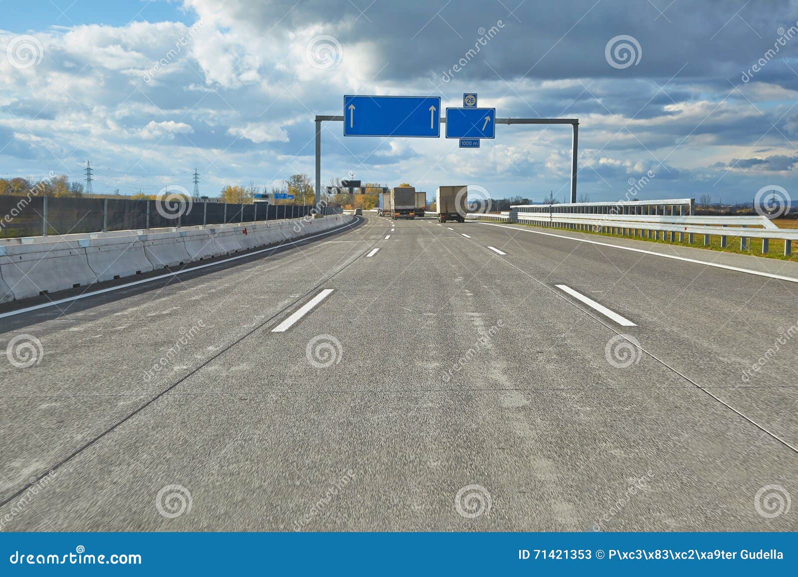 Highway Driver View stock image. Image of road, highway - 71421353