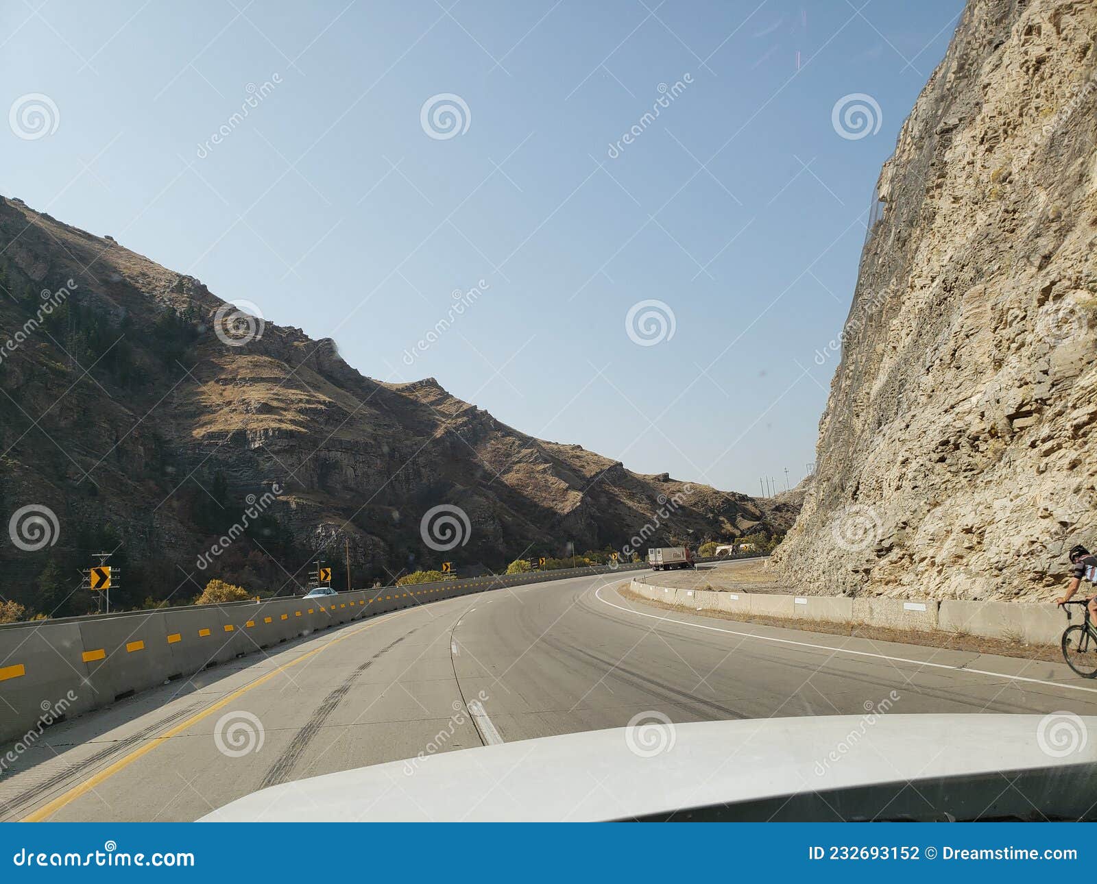 Highway driving view stock photo. Image of lane, road - 232693152