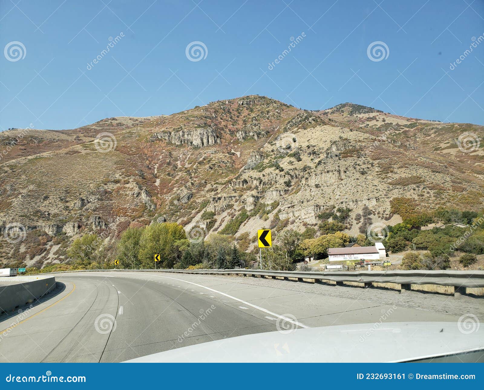 Highway driving view stock image. Image of freeway, transport - 232693161