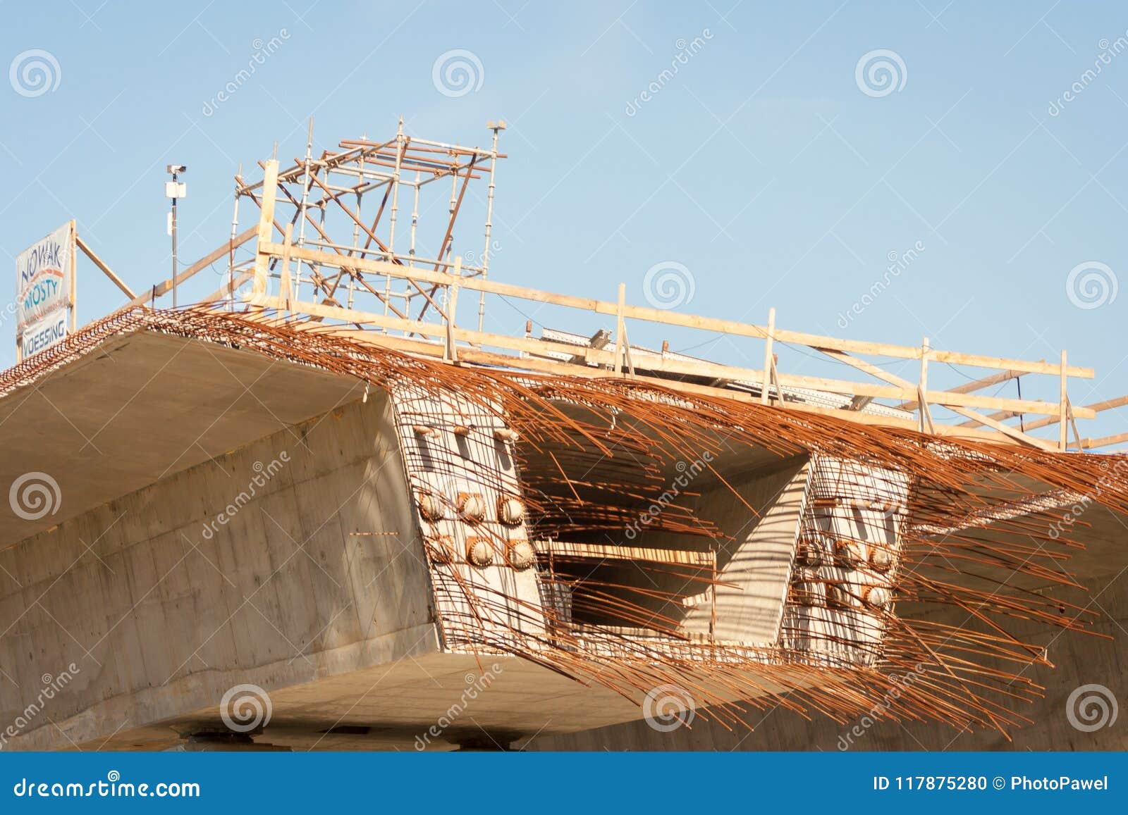 Highway Elements during Construction. Metal Reinforcement Stock Photo ...