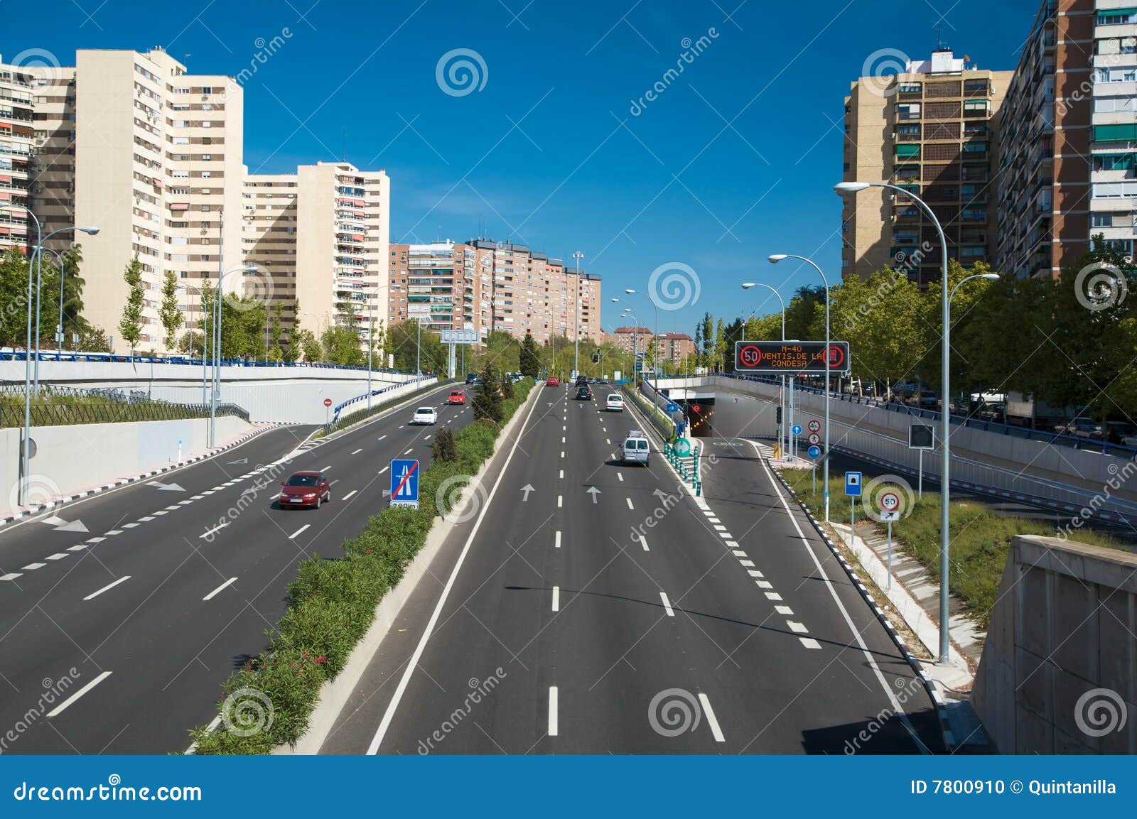 Highway end in town stock photo. Image of madrid, road - 7800910