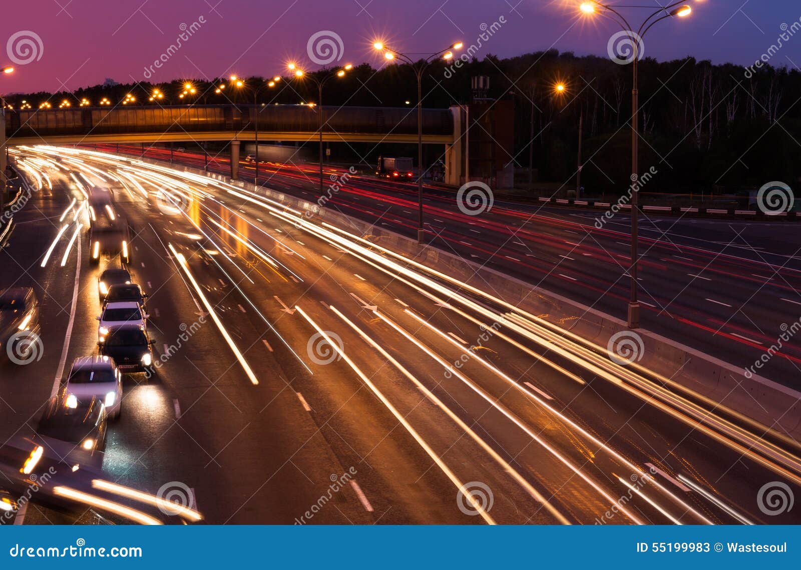 Highway at evening stock image. Image of speed, street - 55199983