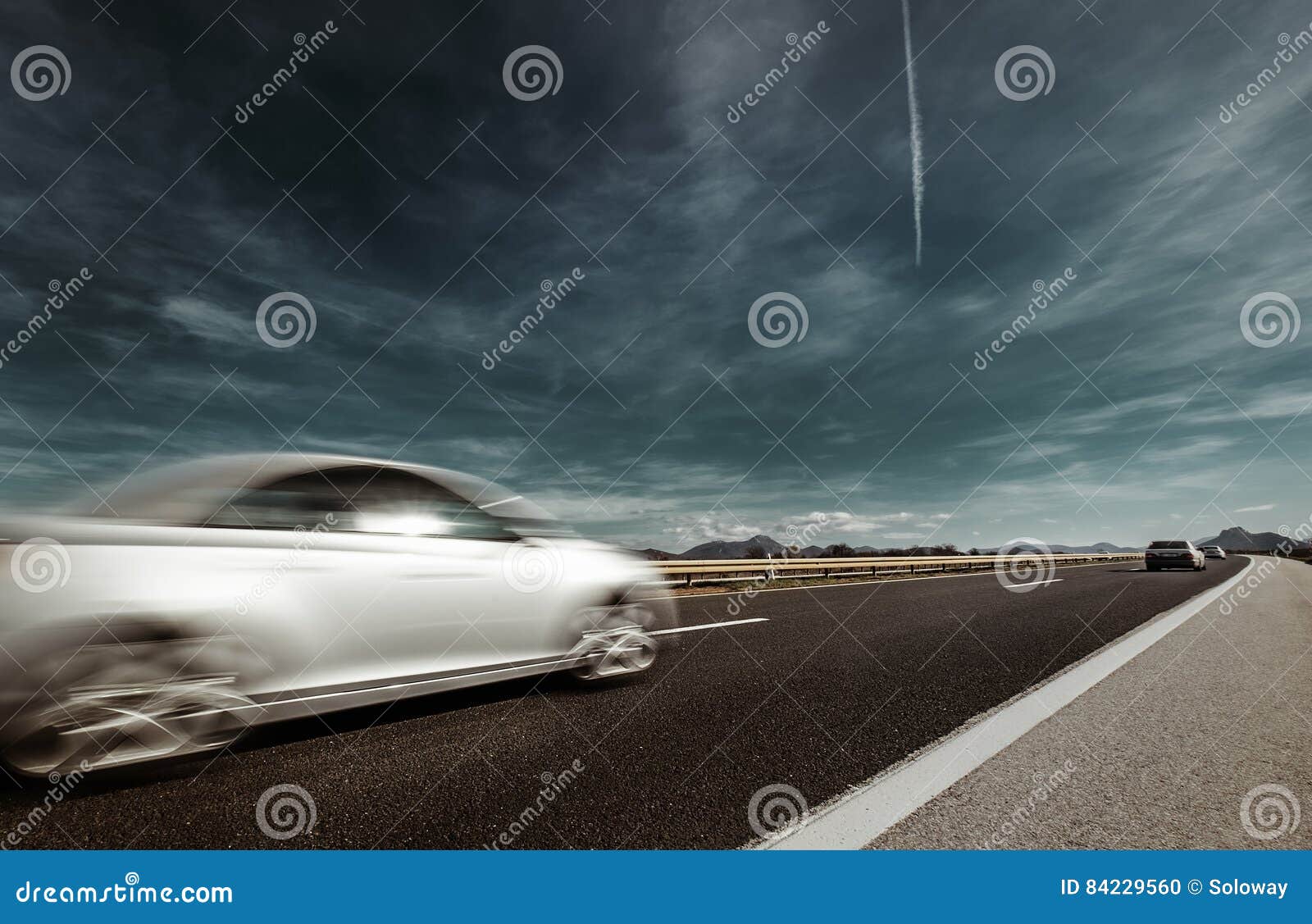 Highway Fast Car Speed Motion Stock Photo - Image of blurred, blue ...