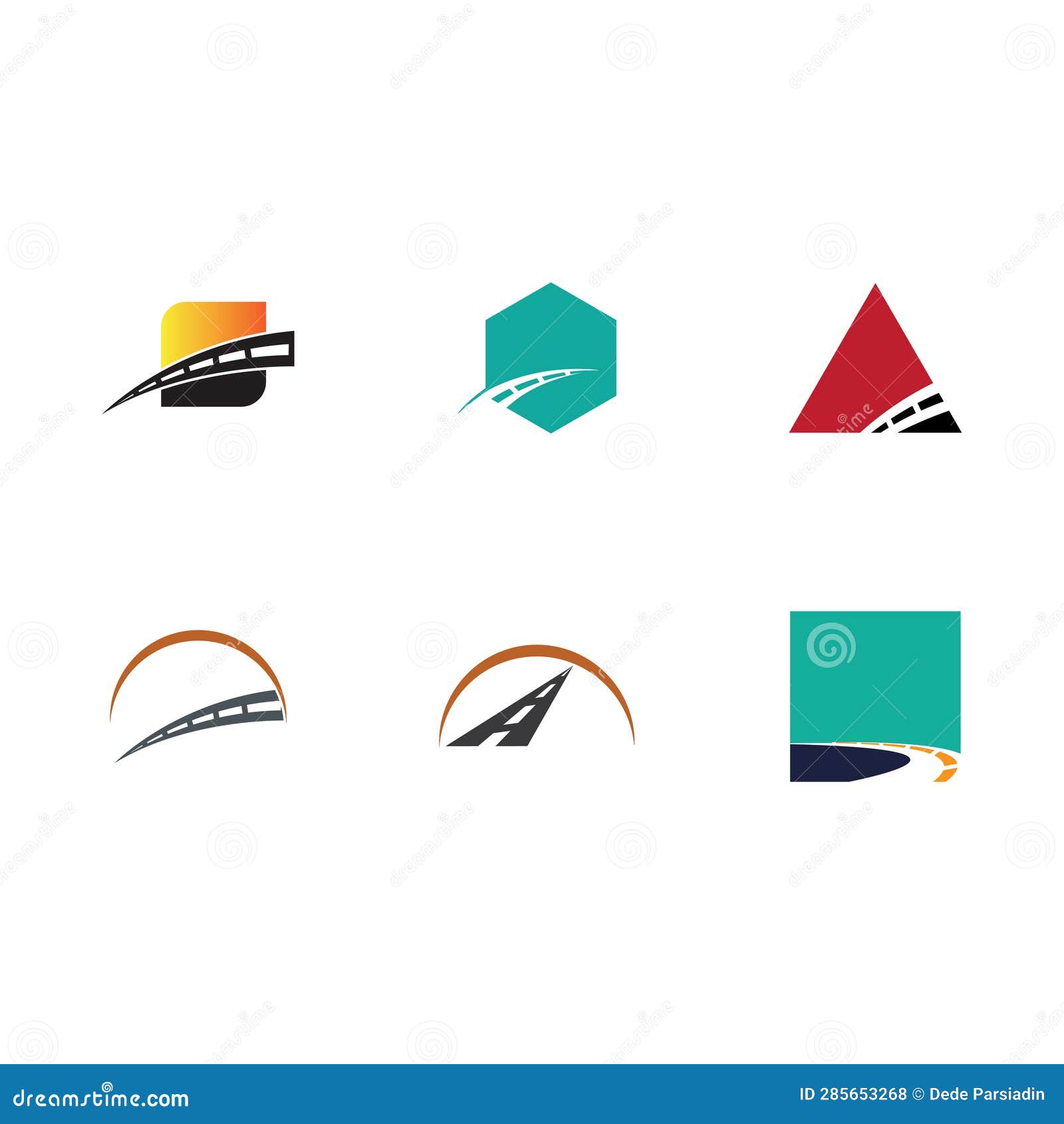 Highway Freeway Road Infrastructure Logo Stock Vector - Illustration of ...