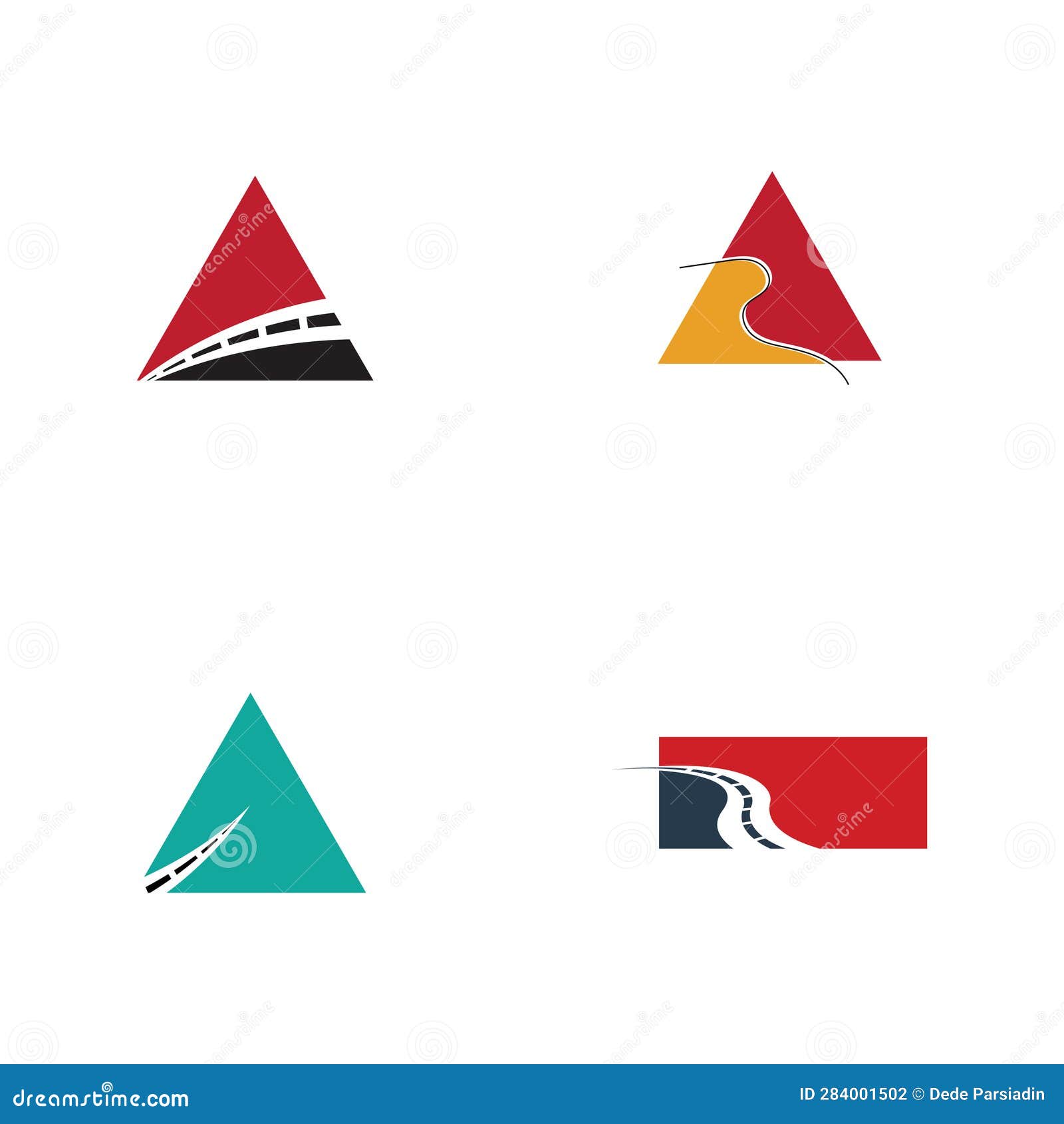 Highway Freeway Road Infrastructure Logo Cartoon Vector | CartoonDealer ...