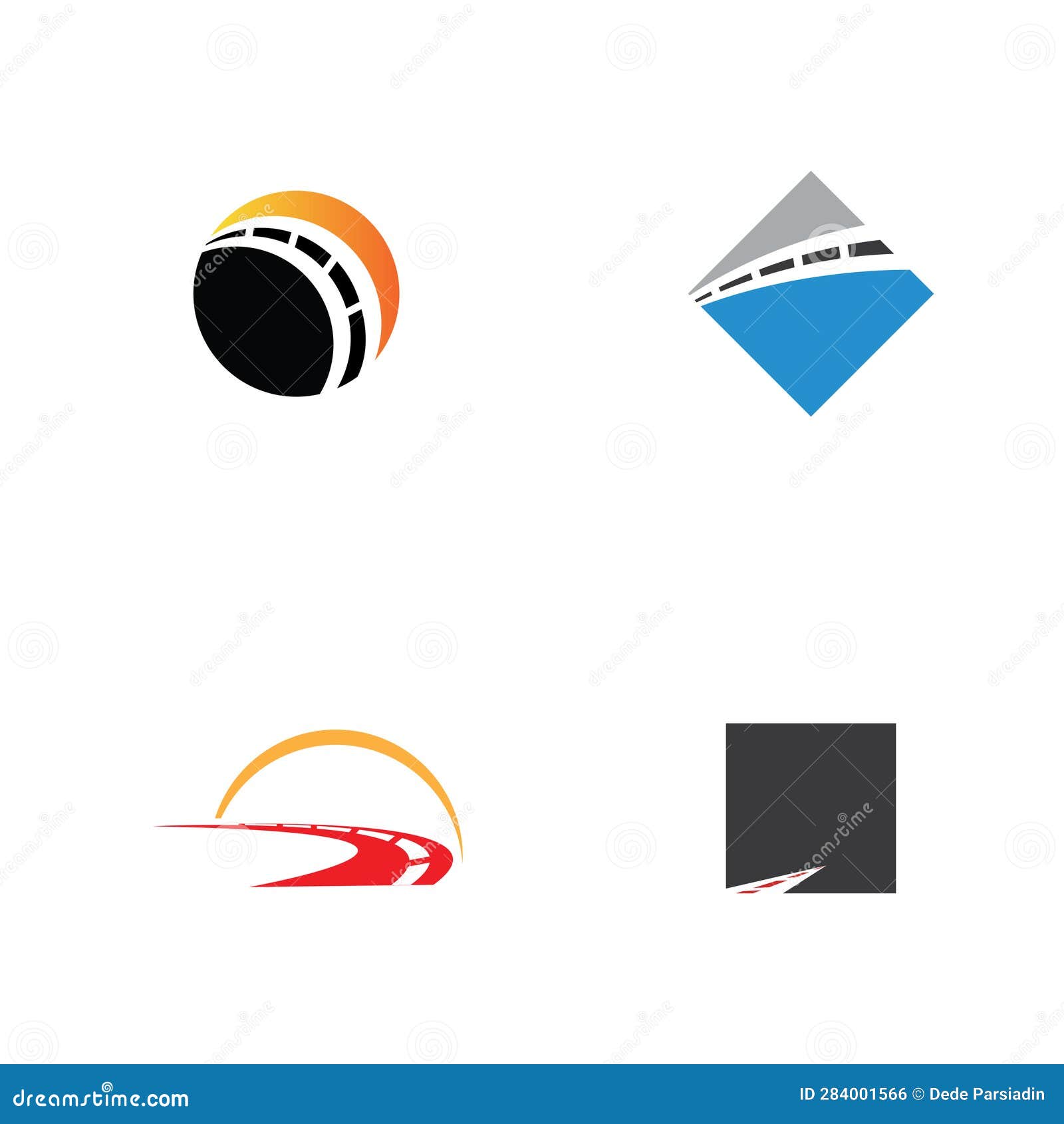 Highway Freeway Road Infrastructure Logo Stock Vector - Illustration of ...