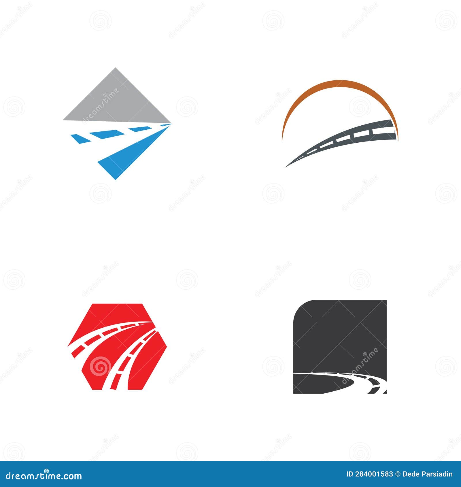 Highway Freeway Road Infrastructure Logo Stock Vector - Illustration of ...